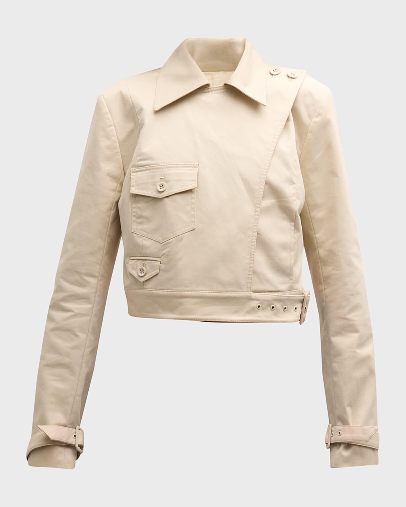 Anna Quan Hadley Cropped Moto Jacket | Neiman Marcus