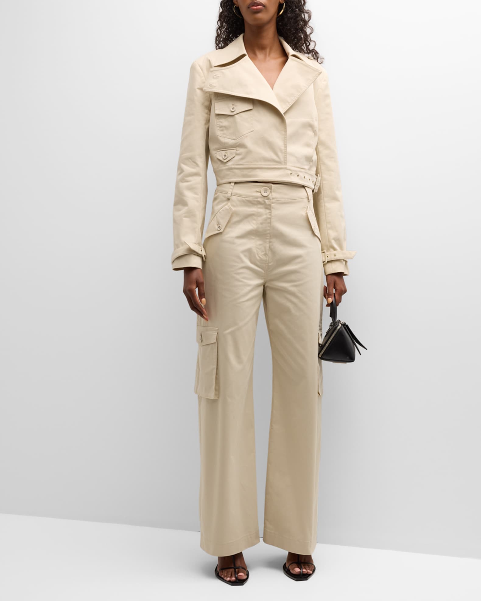 Anna Quan Hadley Cropped Moto Jacket | Neiman Marcus