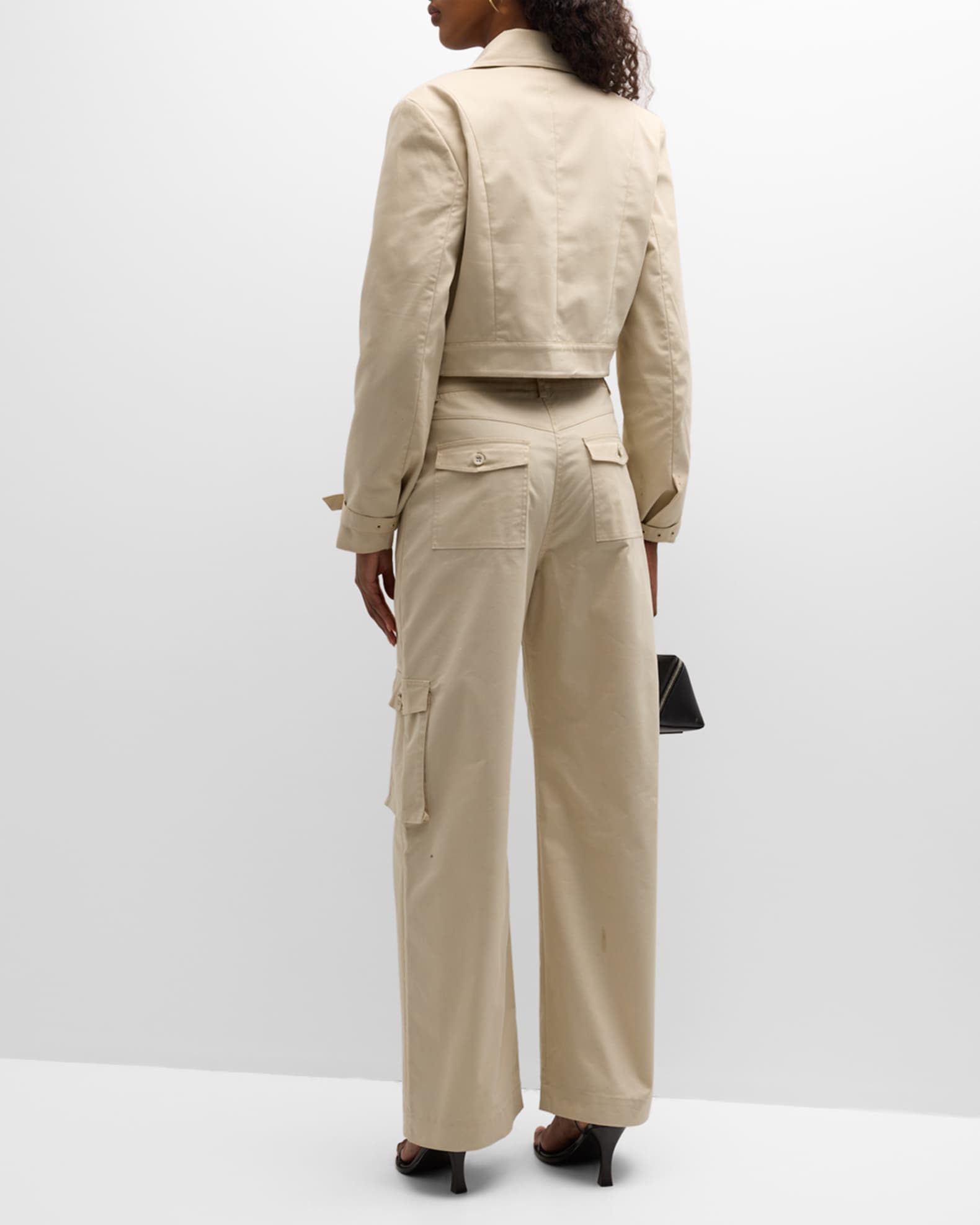 Anna Quan Hadley Cropped Moto Jacket | Neiman Marcus