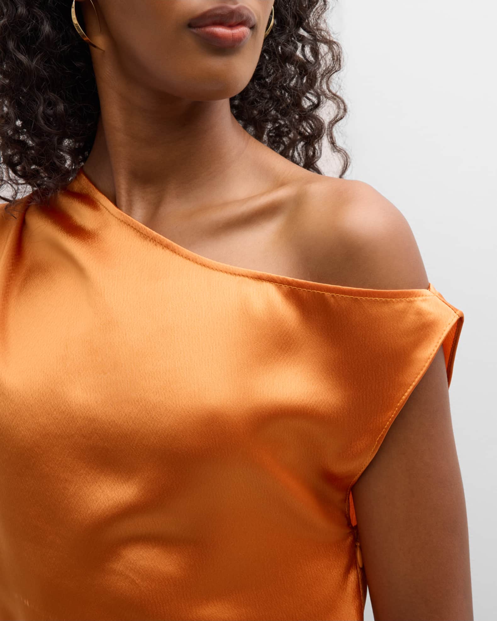 Anna Quan Astra Asymmetric Off-The-Shoulder Draped Top | Neiman Marcus