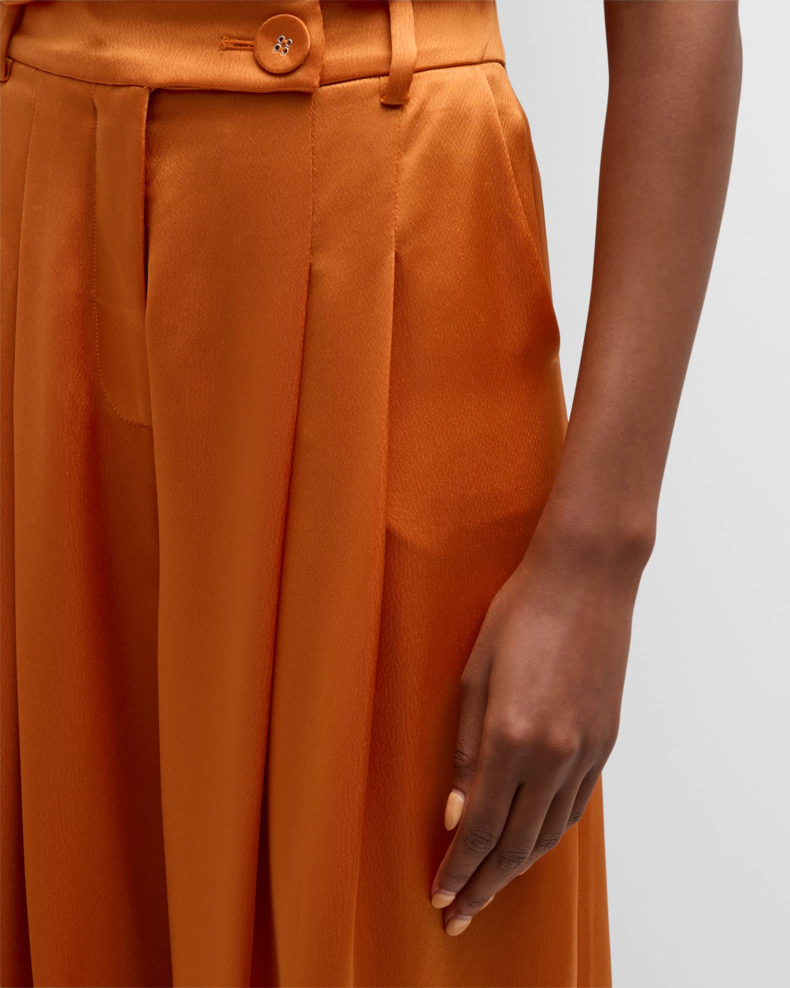 Anna Quan Mateo Pleated Wide-Leg Pants | Neiman Marcus