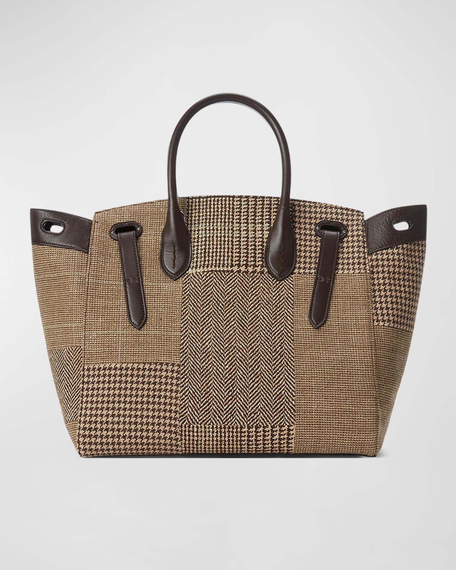 Ralph Lauren Collection Ricky 33 Suit Patchwork Top-Handle Bag | Neiman ...