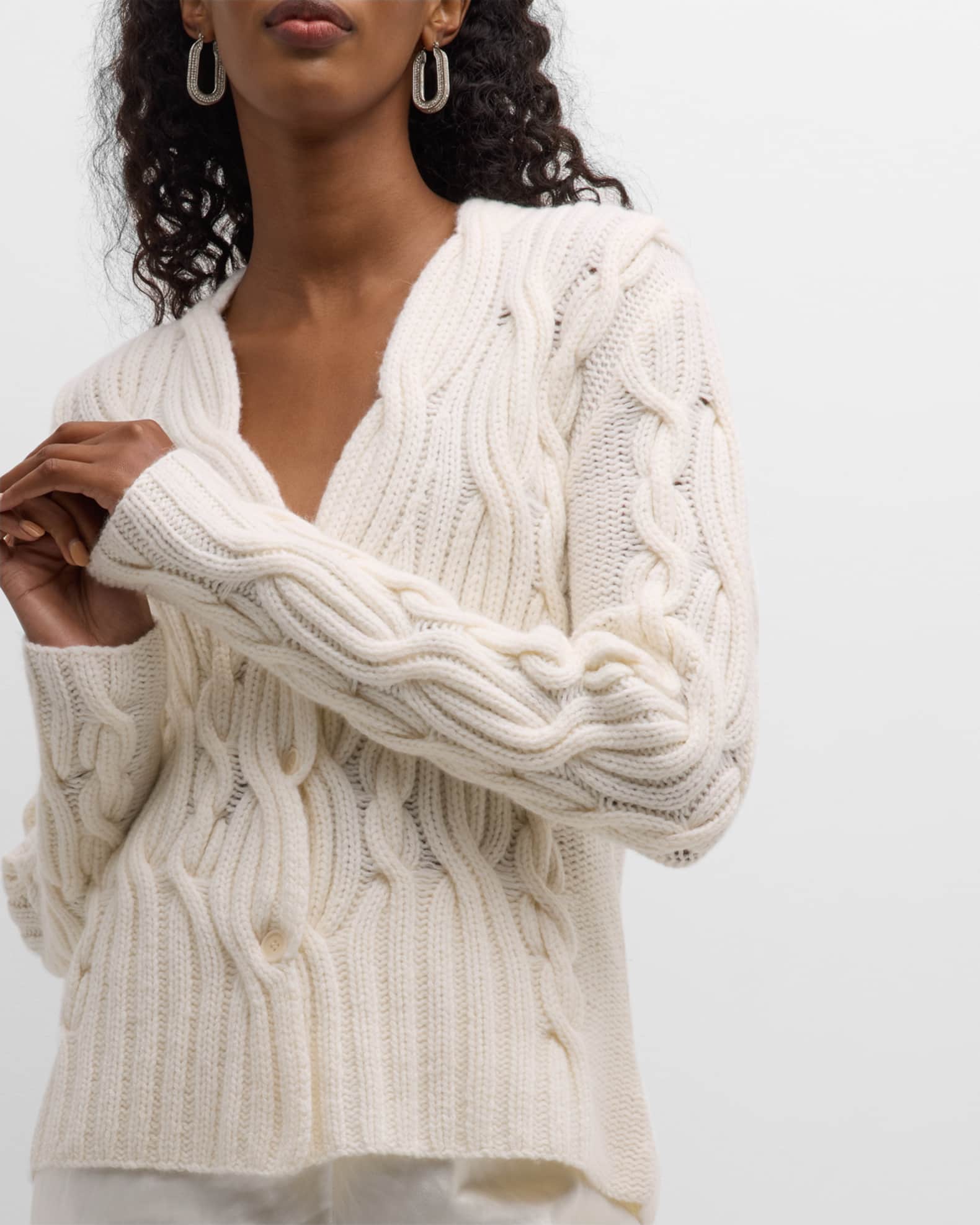 TSE Cashmere Cashmere Cable-Knit Cardigan | Neiman Marcus