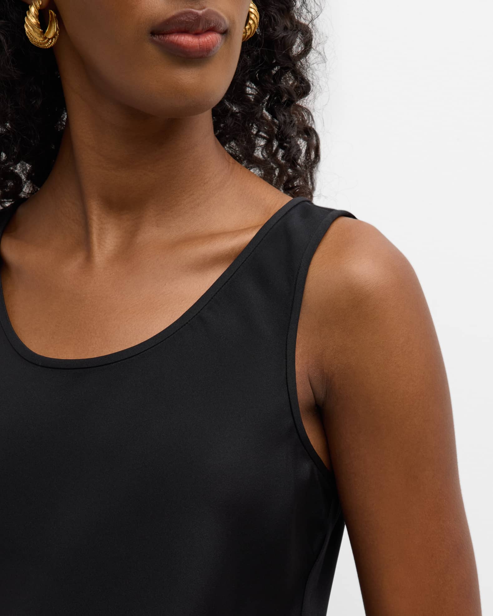 TSE Cashmere Silk Scoop-Neck Tank | Neiman Marcus