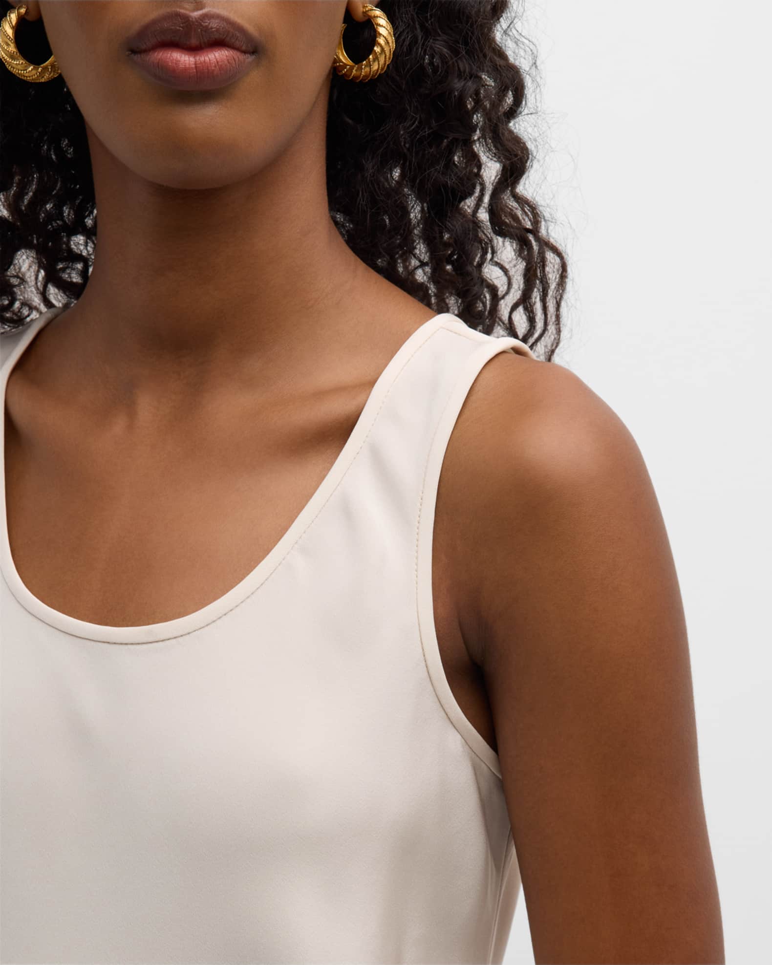 TSE Cashmere Silk Scoop-Neck Tank | Neiman Marcus