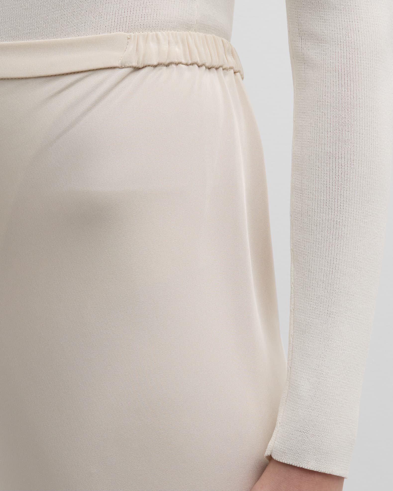 TSE Cashmere High-Rise Straight-Leg Silk Pants | Neiman Marcus