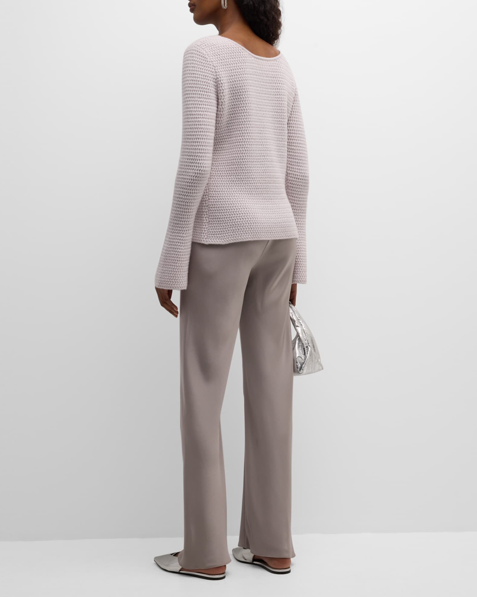 TSE Cashmere Recycled Cashmere Cutout Knit Sweater | Neiman Marcus