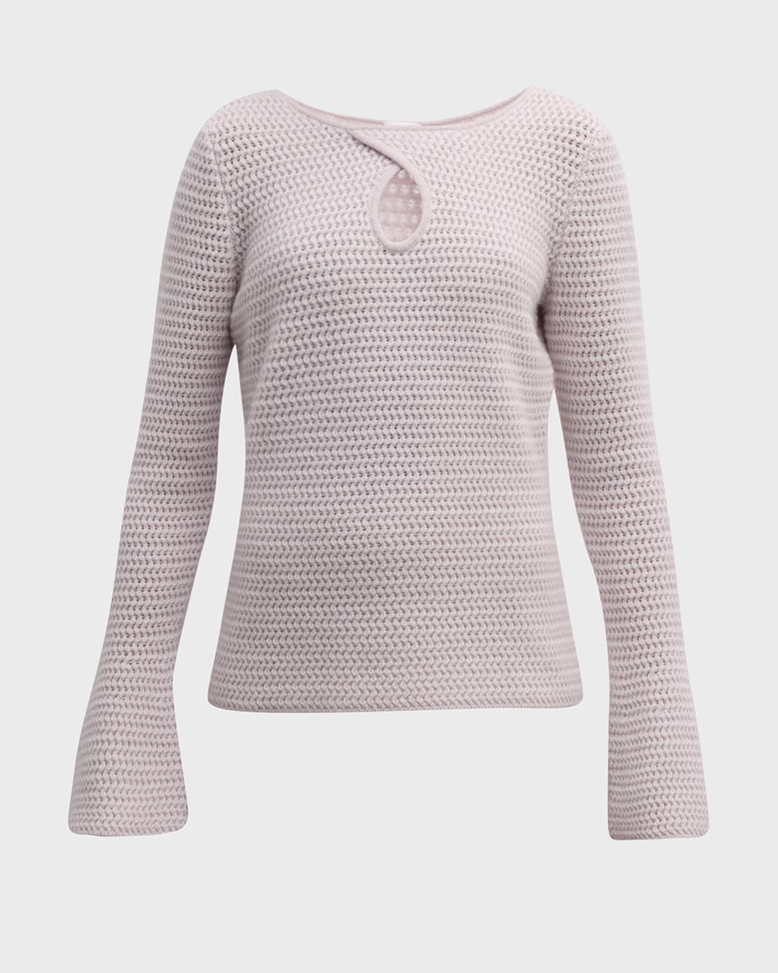 TSE Cashmere Recycled Cashmere Cutout Knit Sweater | Neiman Marcus