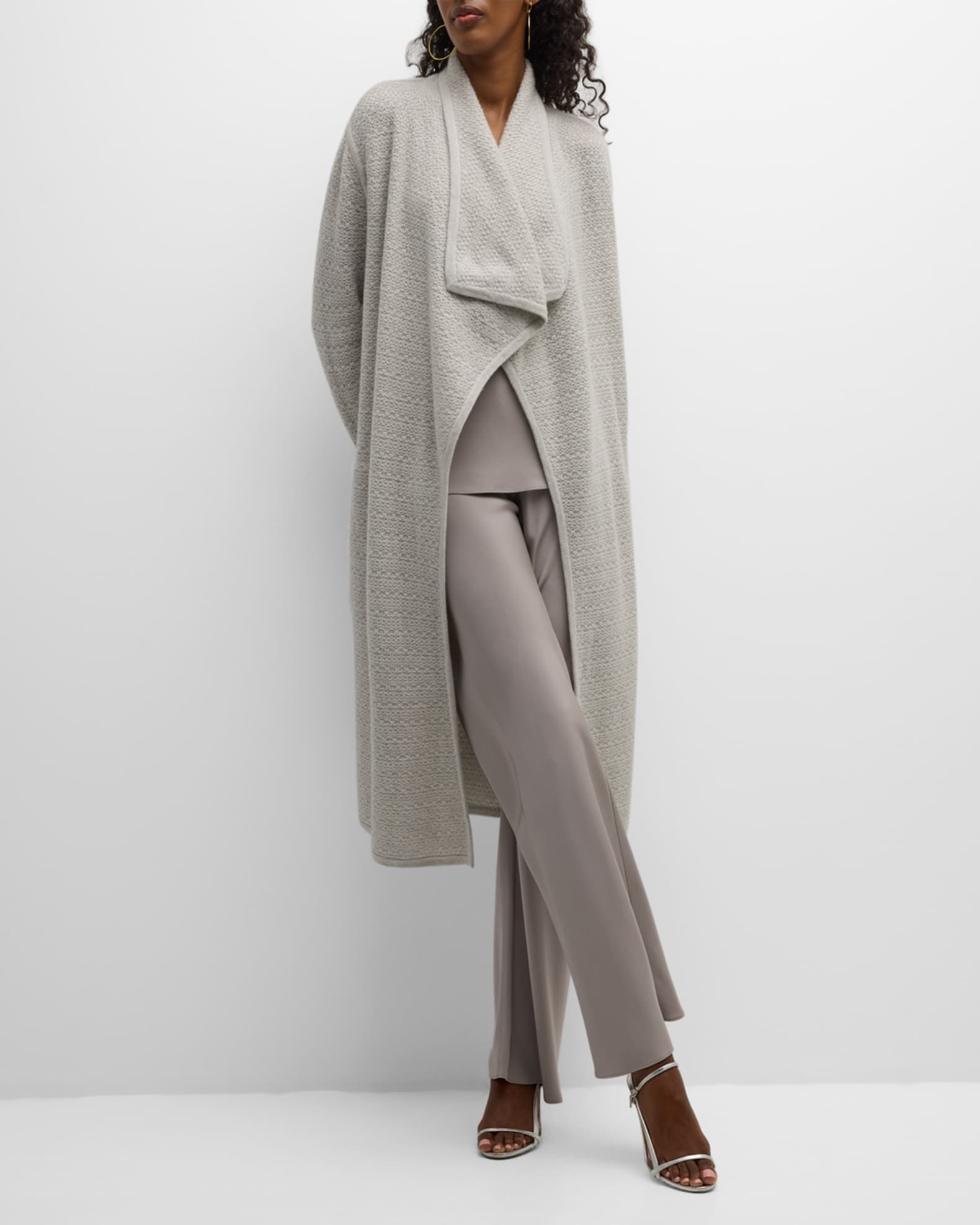 TSE Cashmere Cashmere Textured Open-Front Cardigan | Neiman Marcus