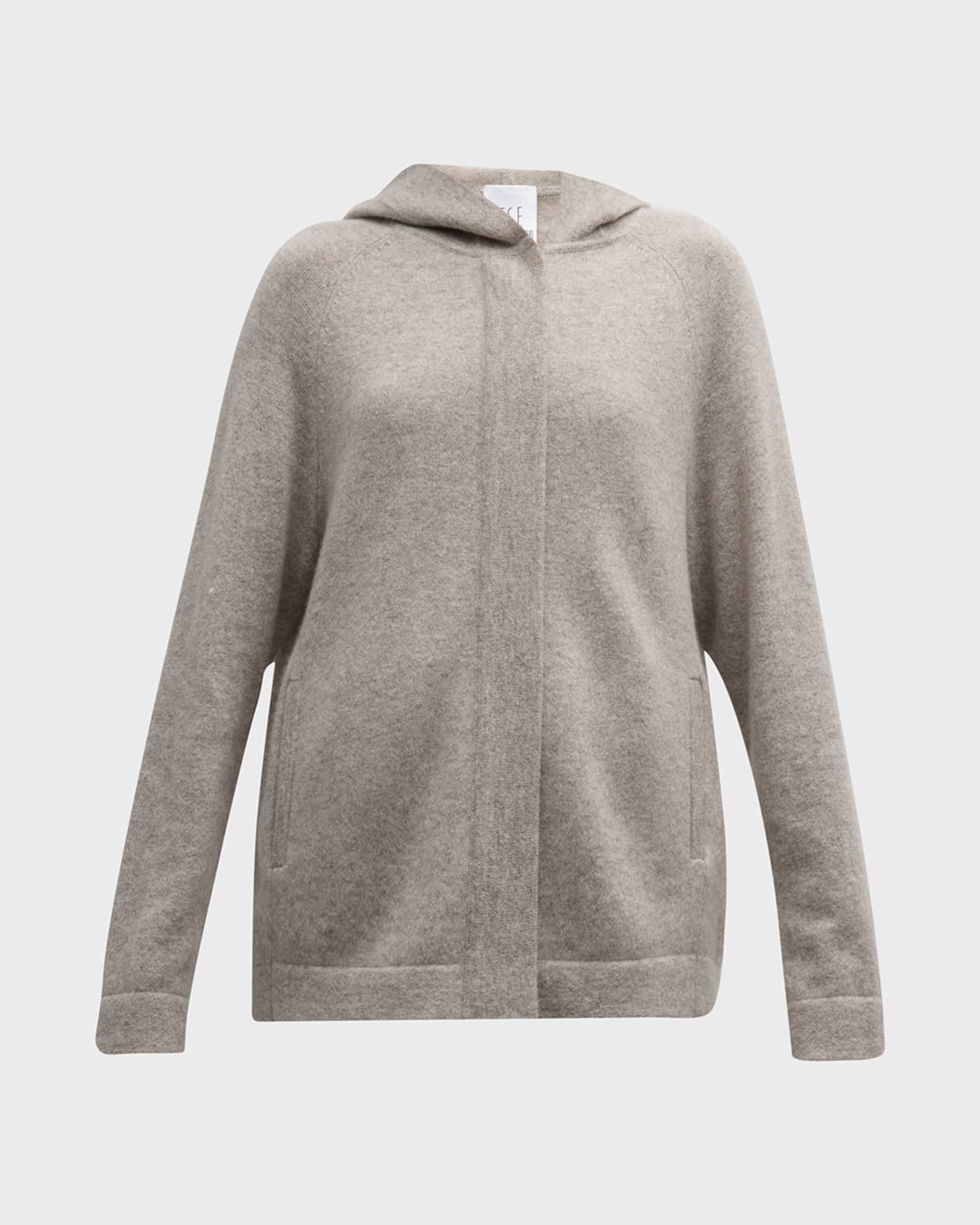 TSE Cashmere Recycled Cashmere Zip-Front Hoodie | Neiman Marcus