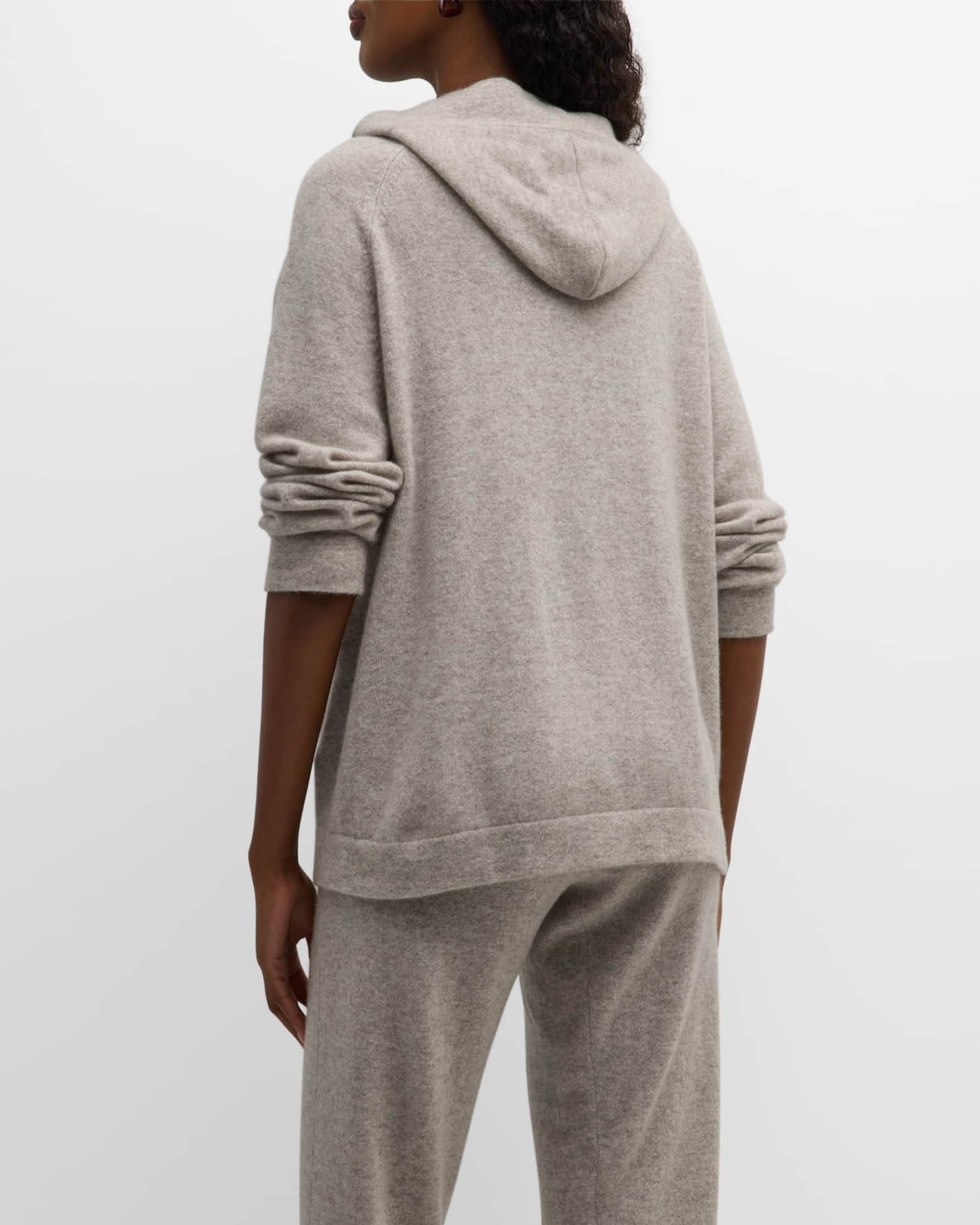 TSE Cashmere Recycled Cashmere Zip-Front Hoodie | Neiman Marcus