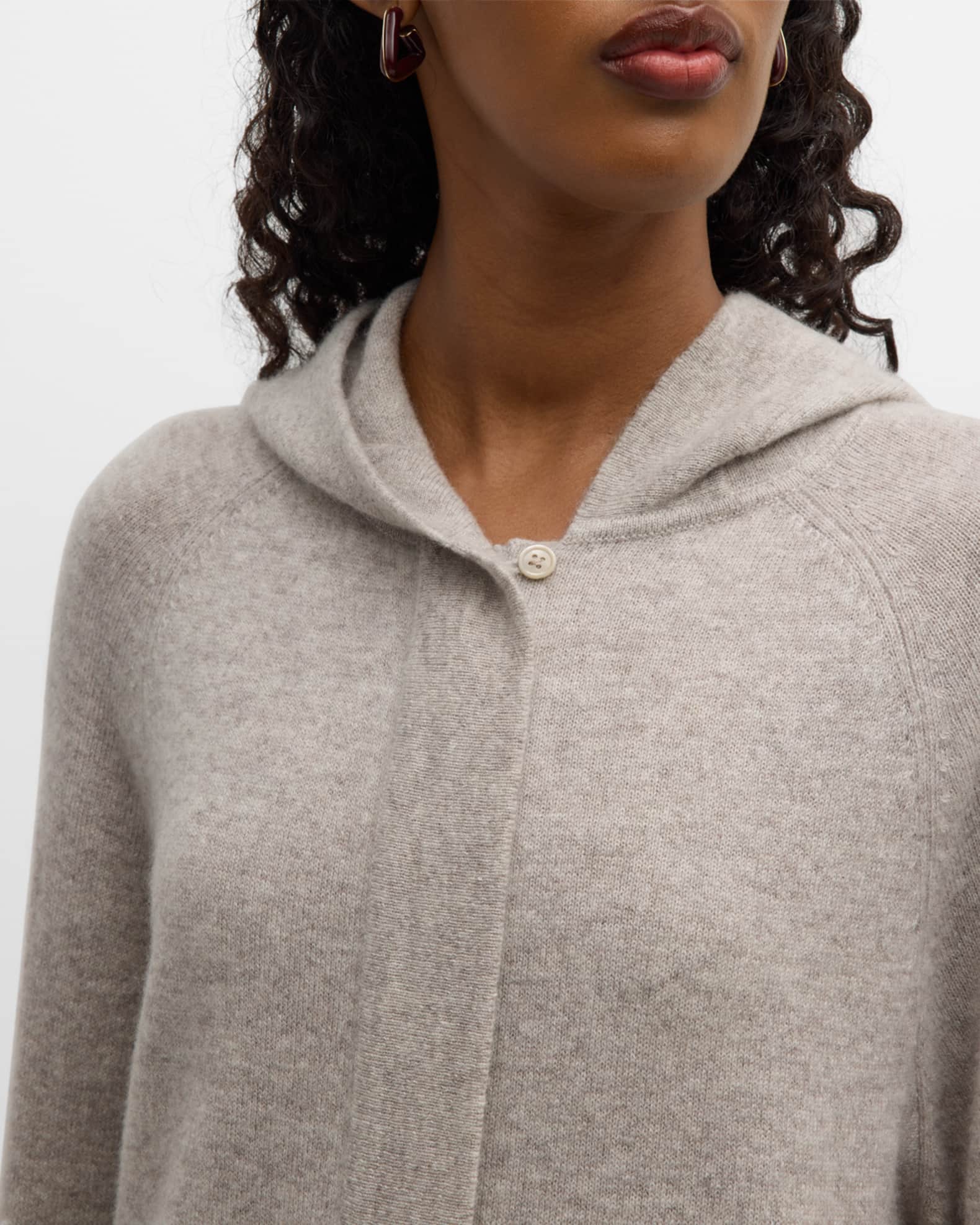 TSE Cashmere Recycled Cashmere Zip-Front Hoodie | Neiman Marcus