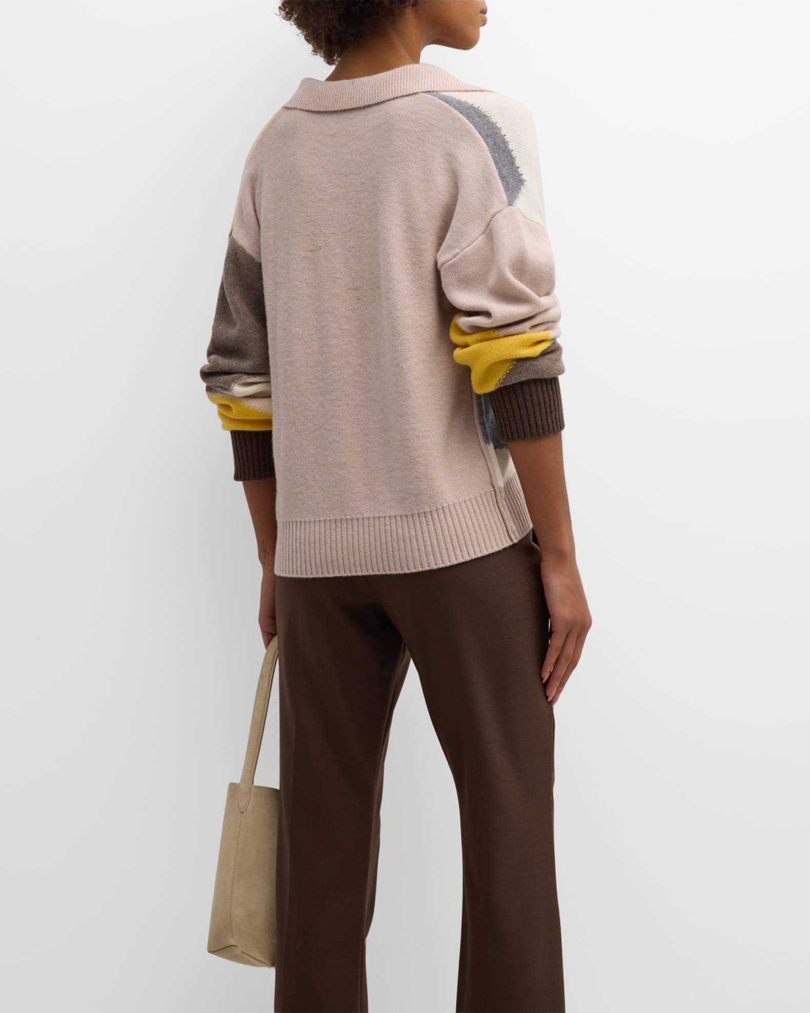 Marella Patio Colorblock Merino Wool Sweater | Neiman Marcus