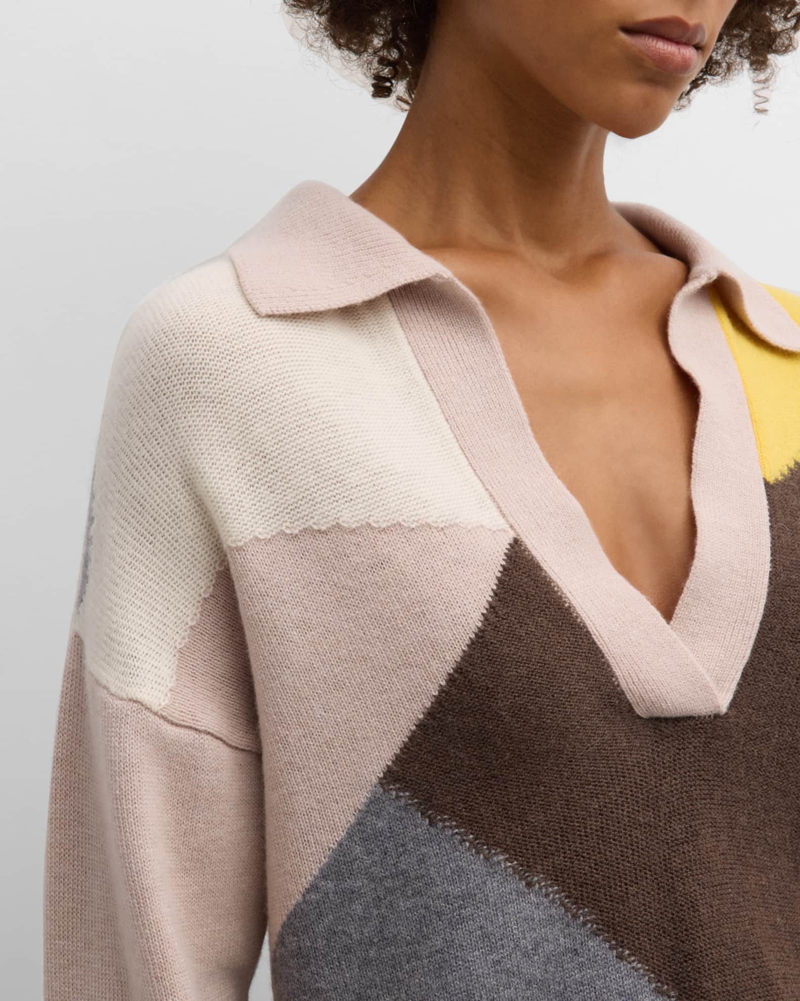 Marella Patio Colorblock Merino Wool Sweater | Neiman Marcus