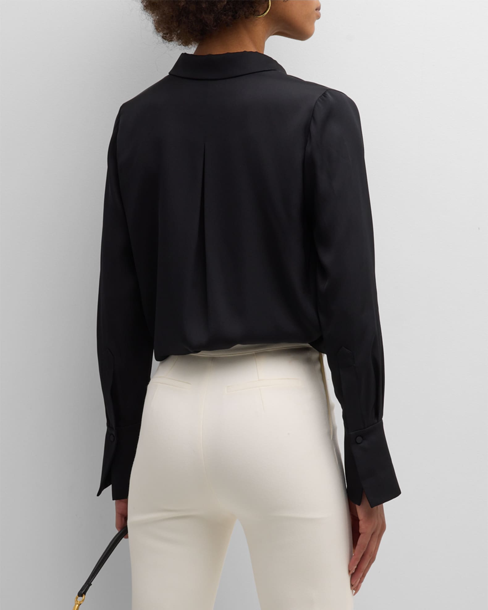 Kobi Halperin Larissa Split-Cuff Button-Down Blouse | Neiman Marcus