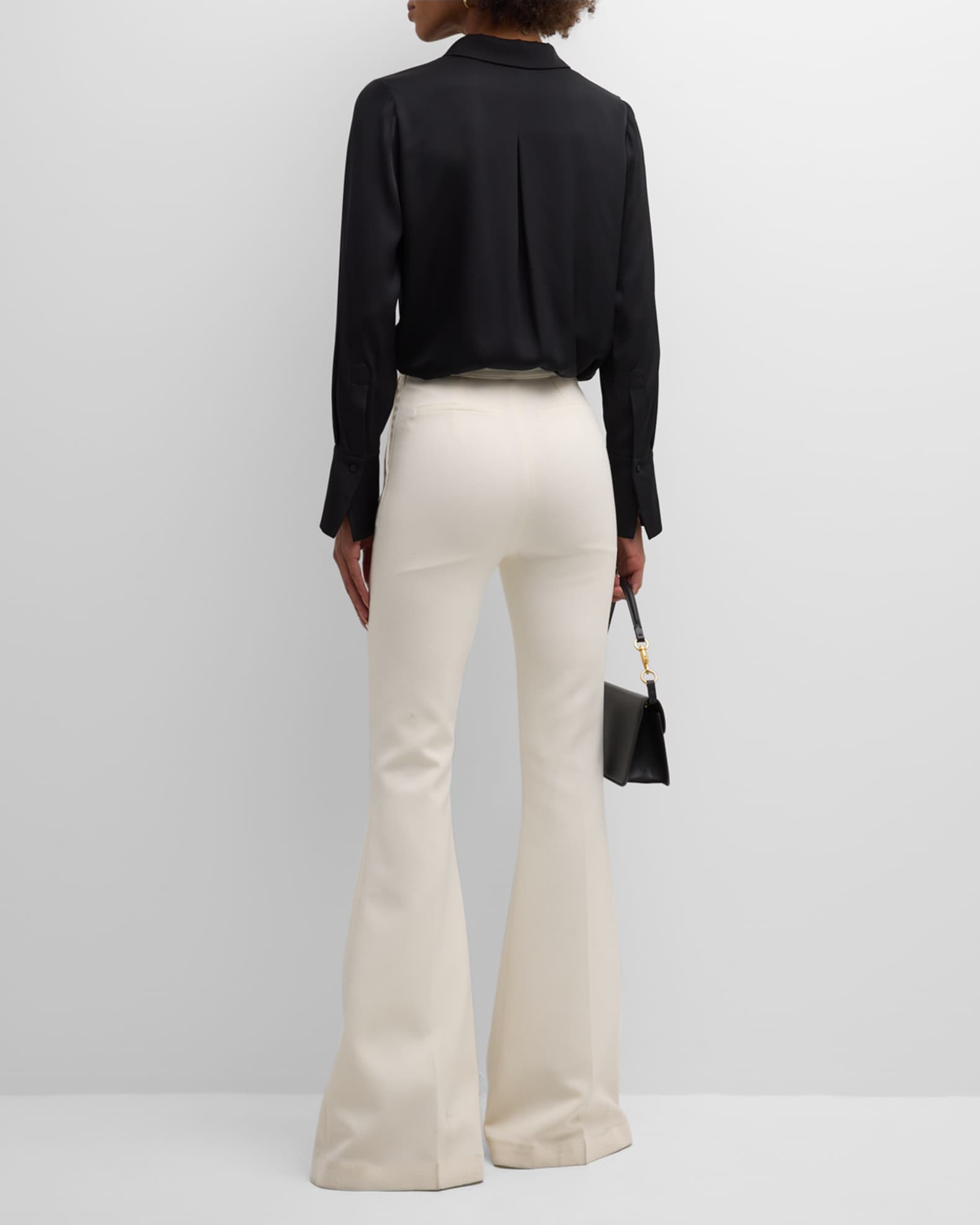 Kobi Halperin Larissa Split-Cuff Button-Down Blouse | Neiman Marcus