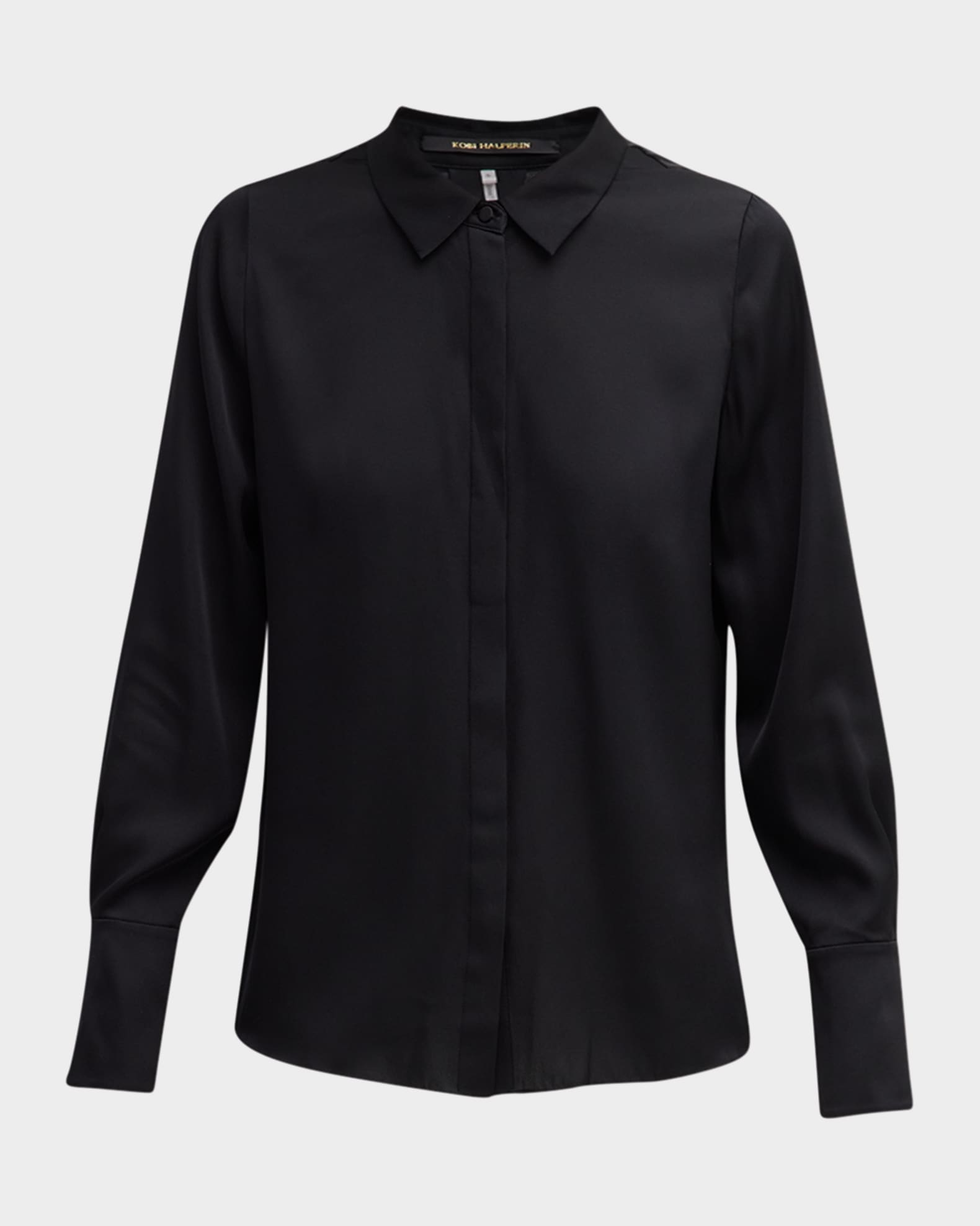 Kobi Halperin Larissa Split-Cuff Button-Down Blouse | Neiman Marcus