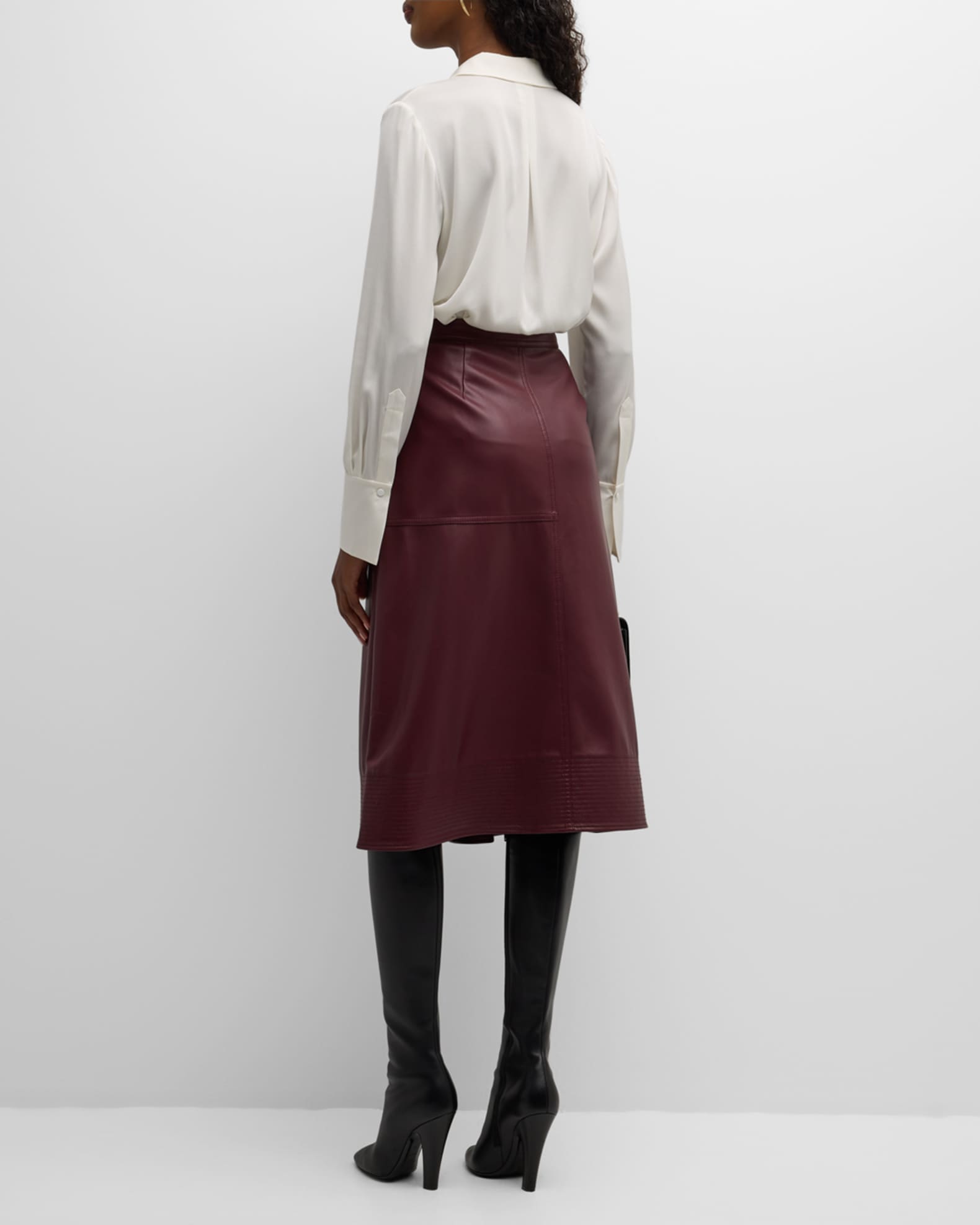 Kobi Halperin Larissa Split-Cuff Button-Down Blouse | Neiman Marcus