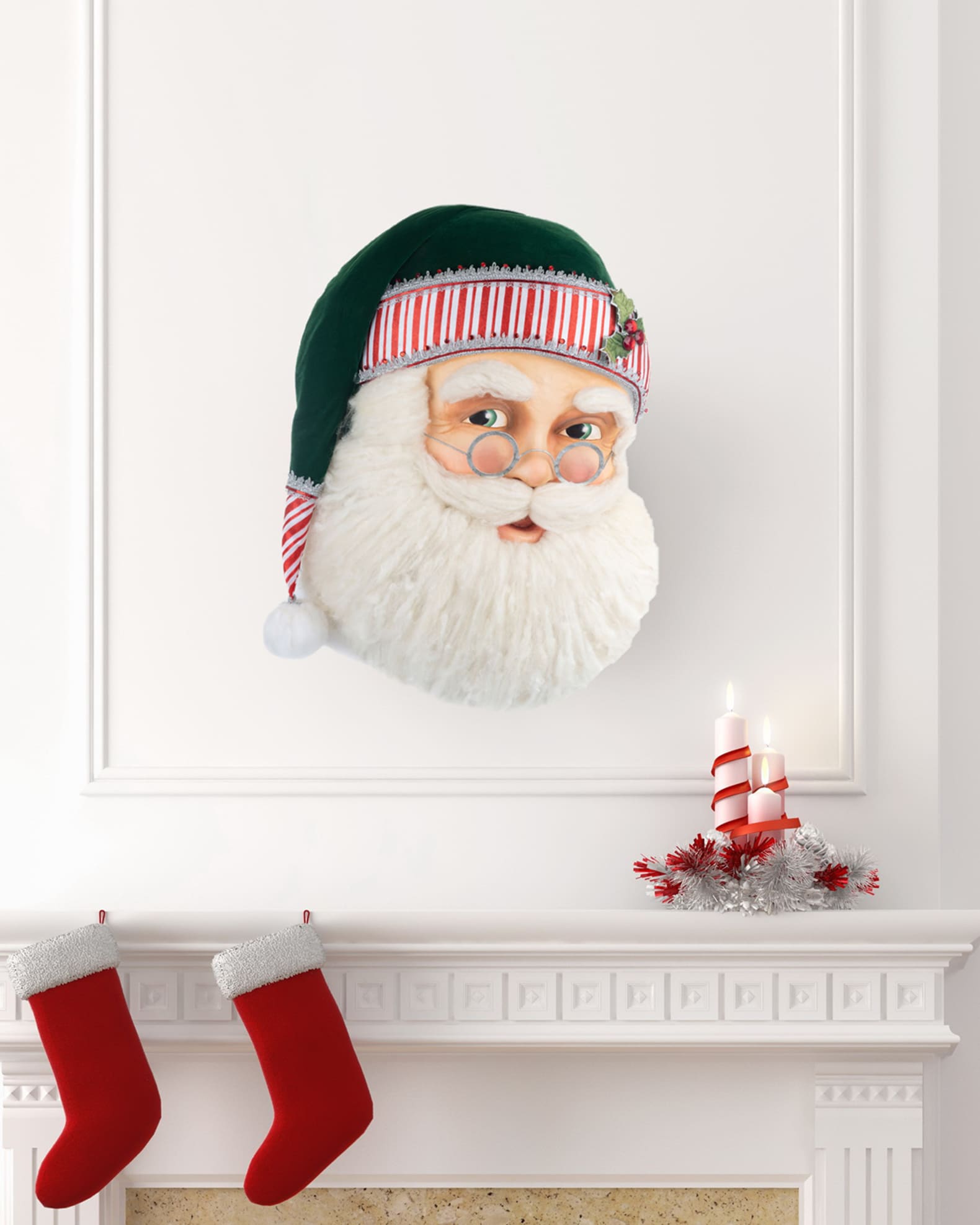 Katherine's Collection Papa Peppermint Santa Wall Mask | Neiman Marcus
