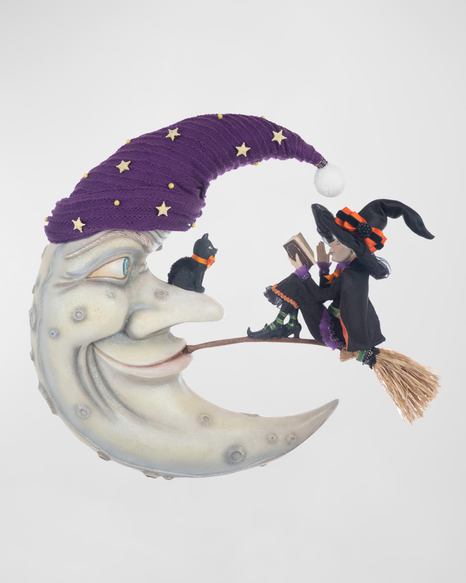 Katherine's Collection Witch on Broom Wall Piece (Glow in Dark ...
