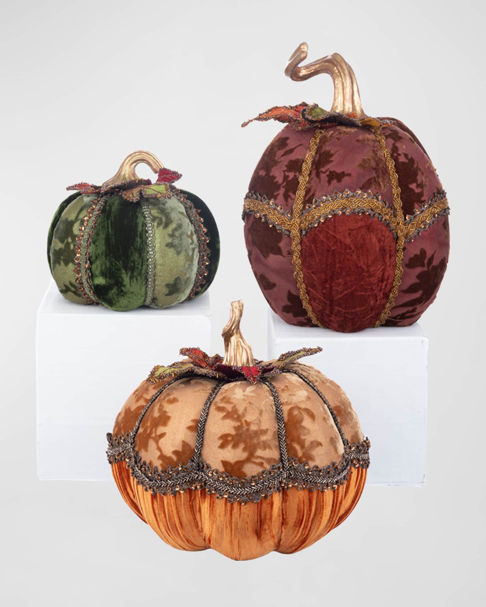 Katherine's Collection Harvest Forage Pumpkins - Set of 3 | Neiman Marcus
