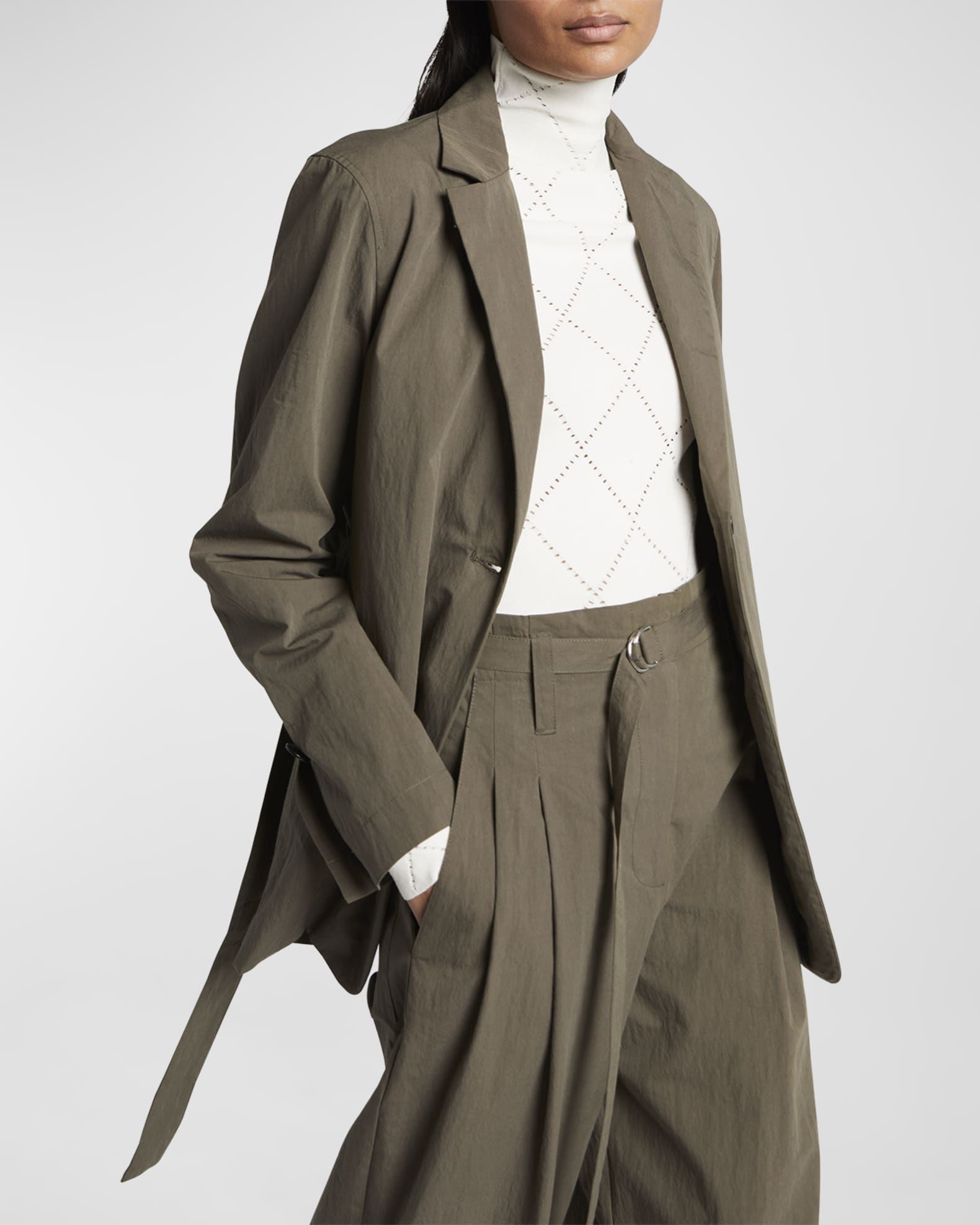 Proenza Schouler White Label Technical Cotton Suiting Blazer | Neiman ...