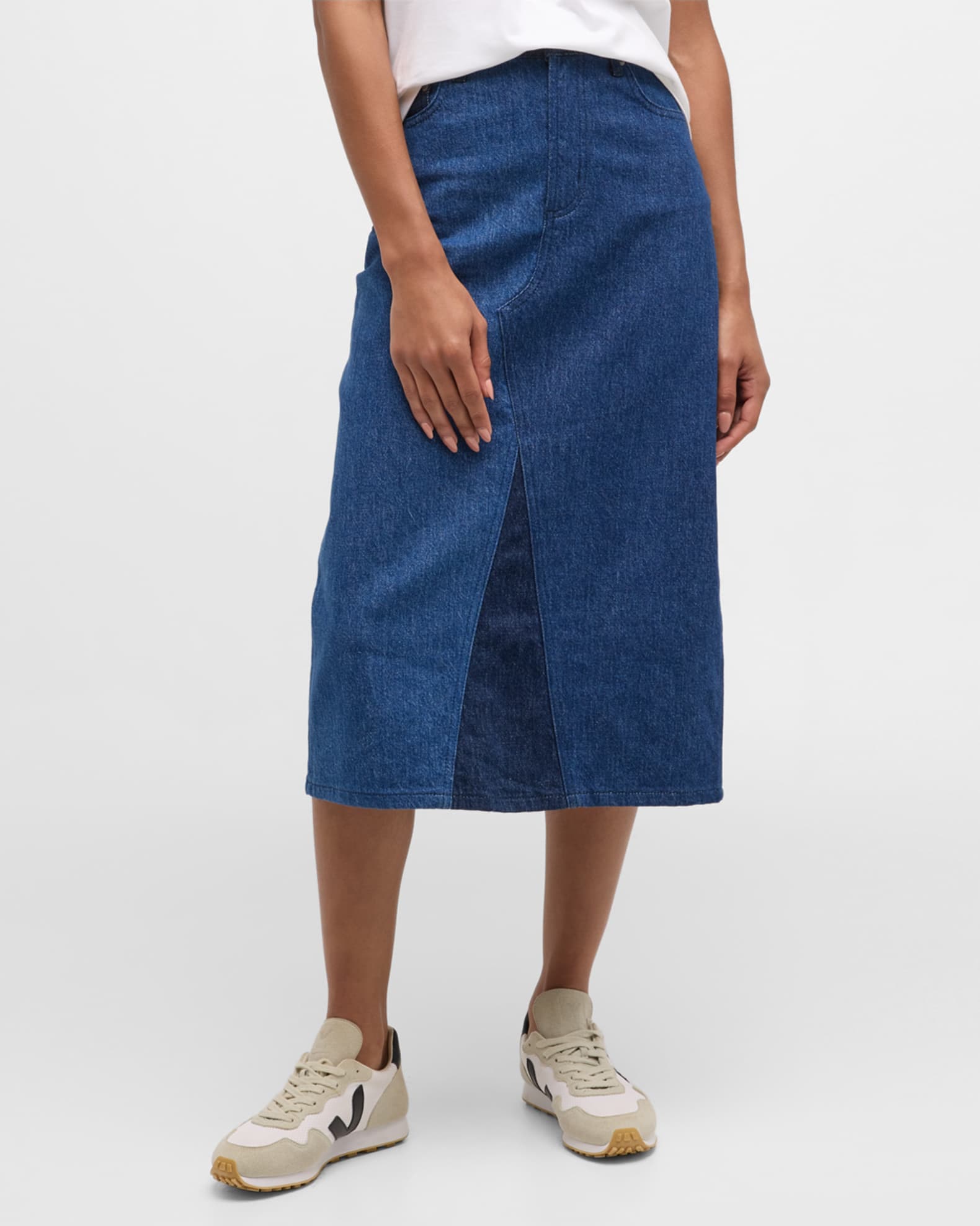 Rails Highland Two-Tone Denim Skirt | Neiman Marcus