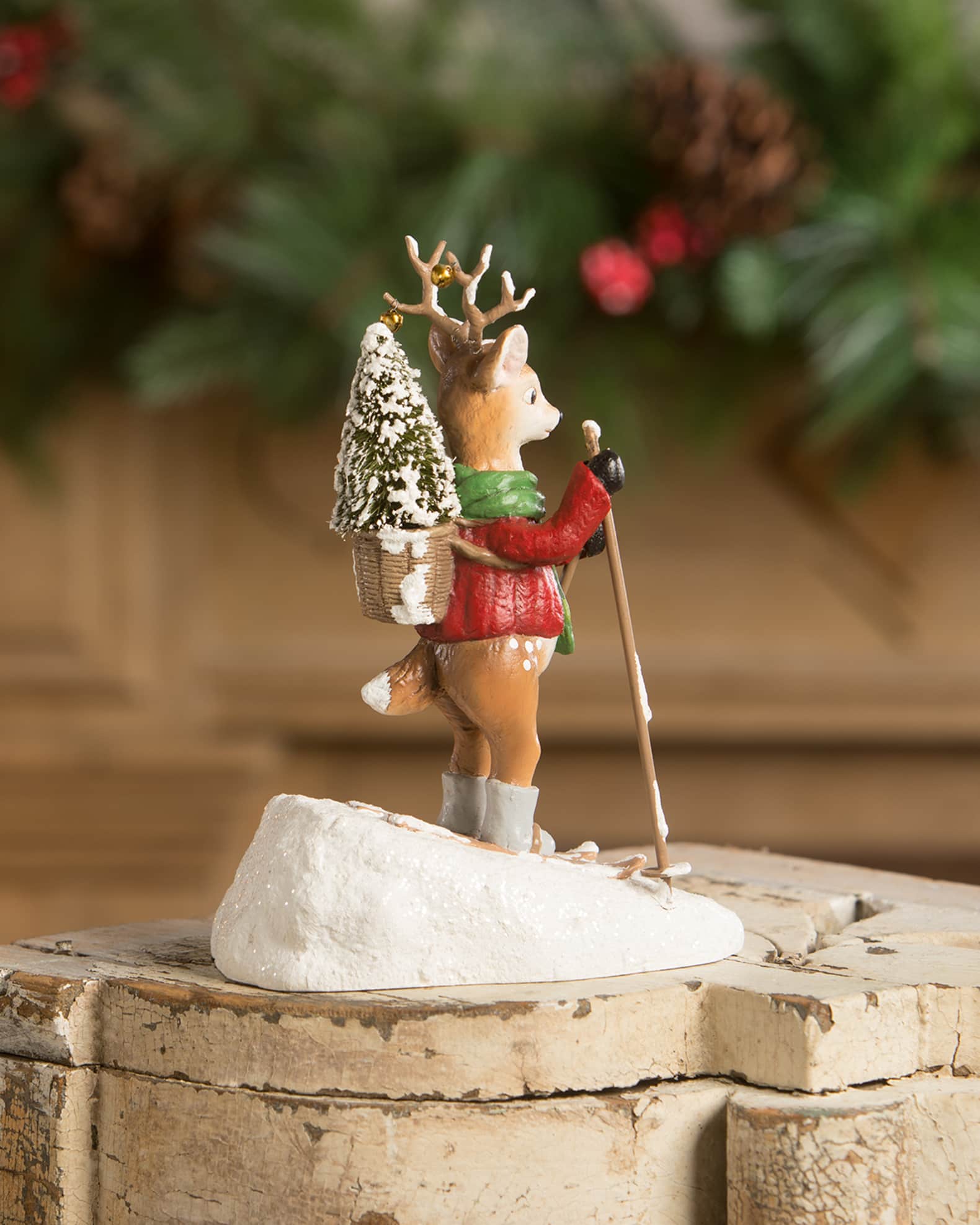 Bethany Lowe Lockhart the Skiing Deer Decor | Neiman Marcus