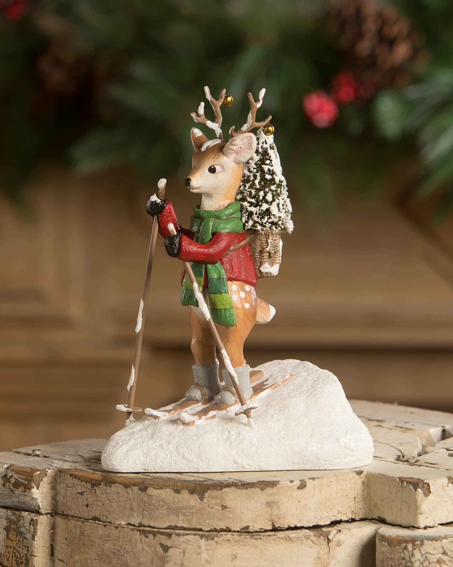 Bethany Lowe Lockhart the Skiing Deer Decor | Neiman Marcus