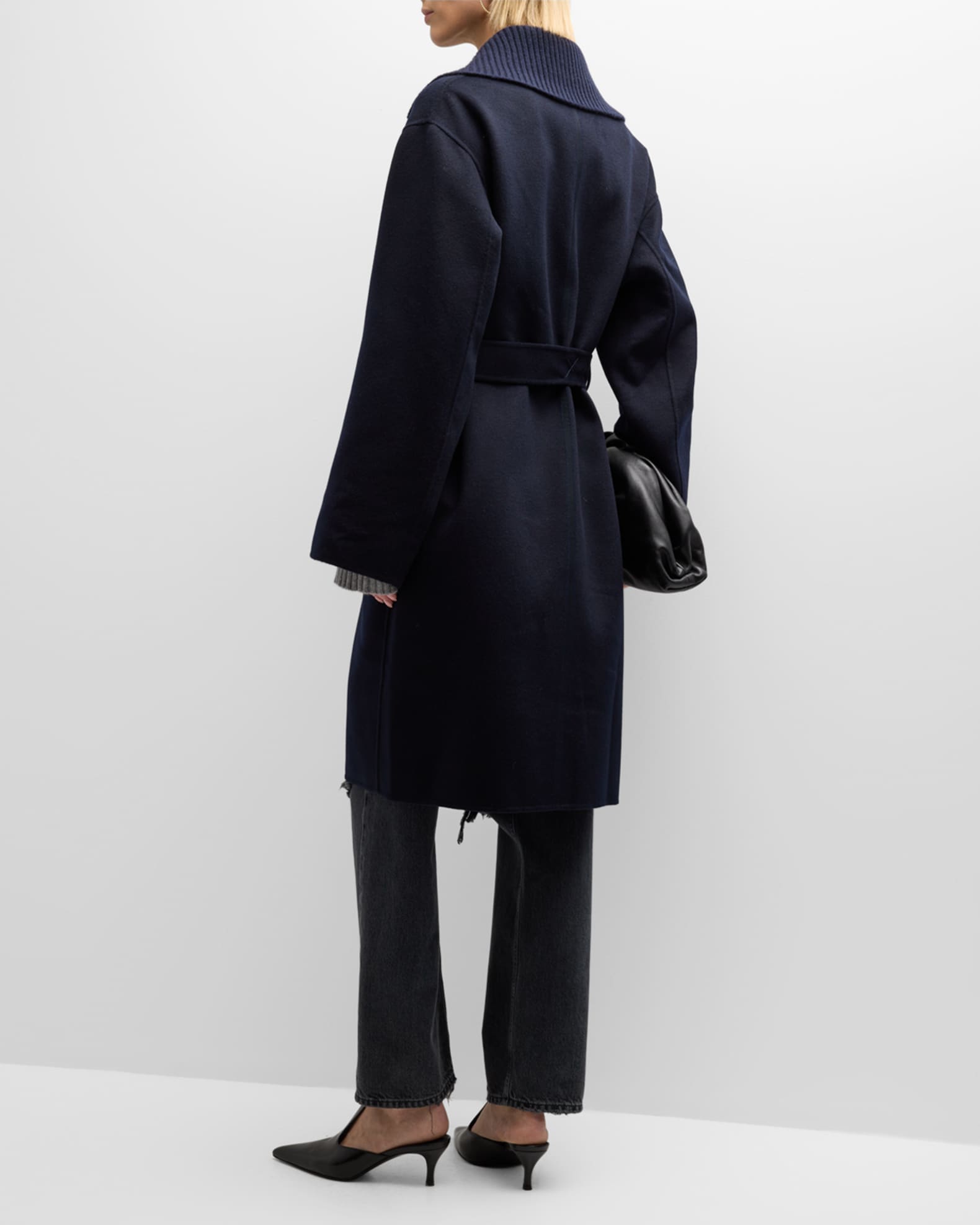 La Ligne Double-Face Belted Wool Coat | Neiman Marcus
