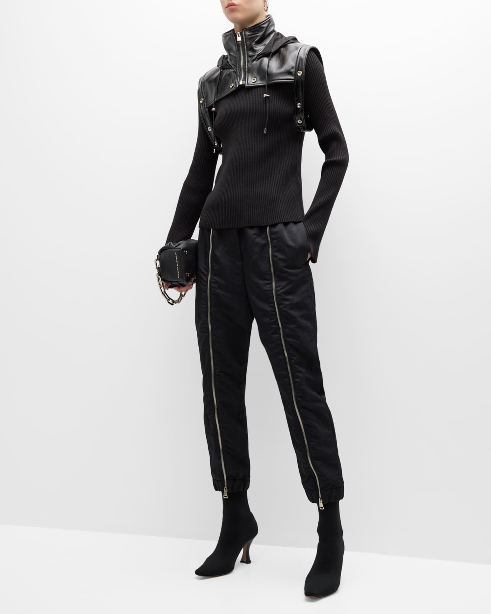 Studio Tomboy X Faux-Leather Modular Hood | Neiman Marcus