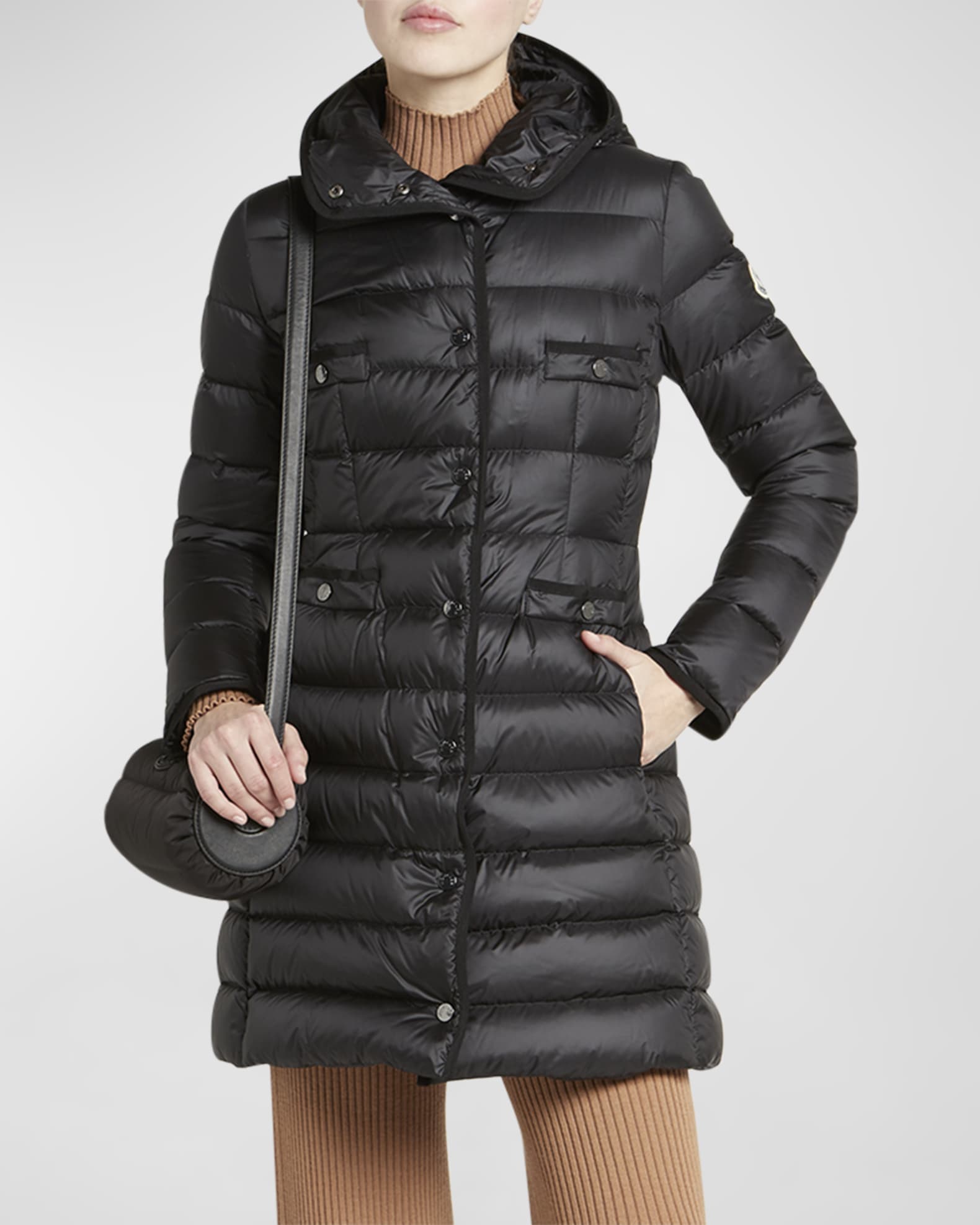 Moncler Hirma Hooded Long Puffer Jacket | Neiman Marcus