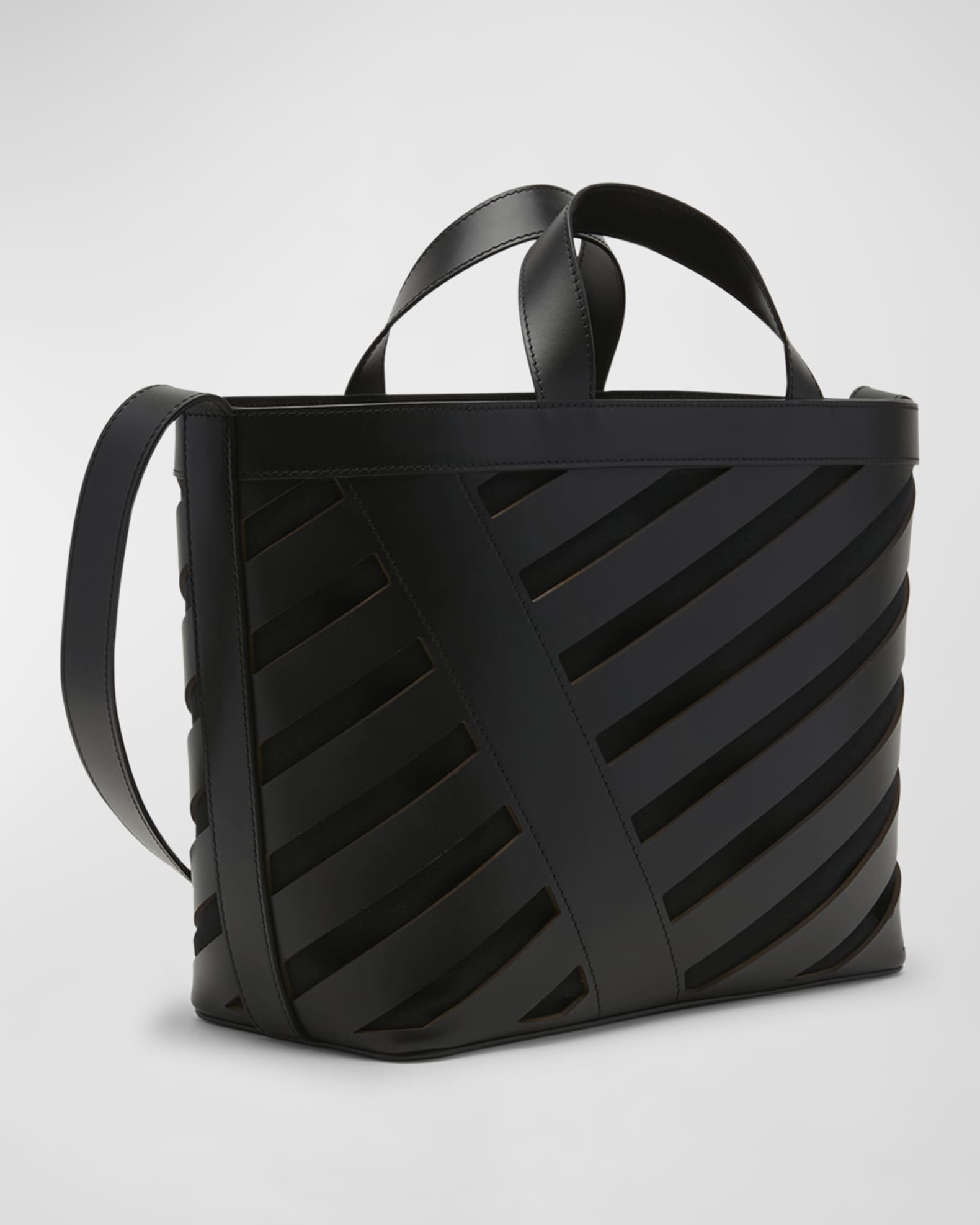 Off-White Small Cutout Diagonal Tote Bag | Neiman Marcus
