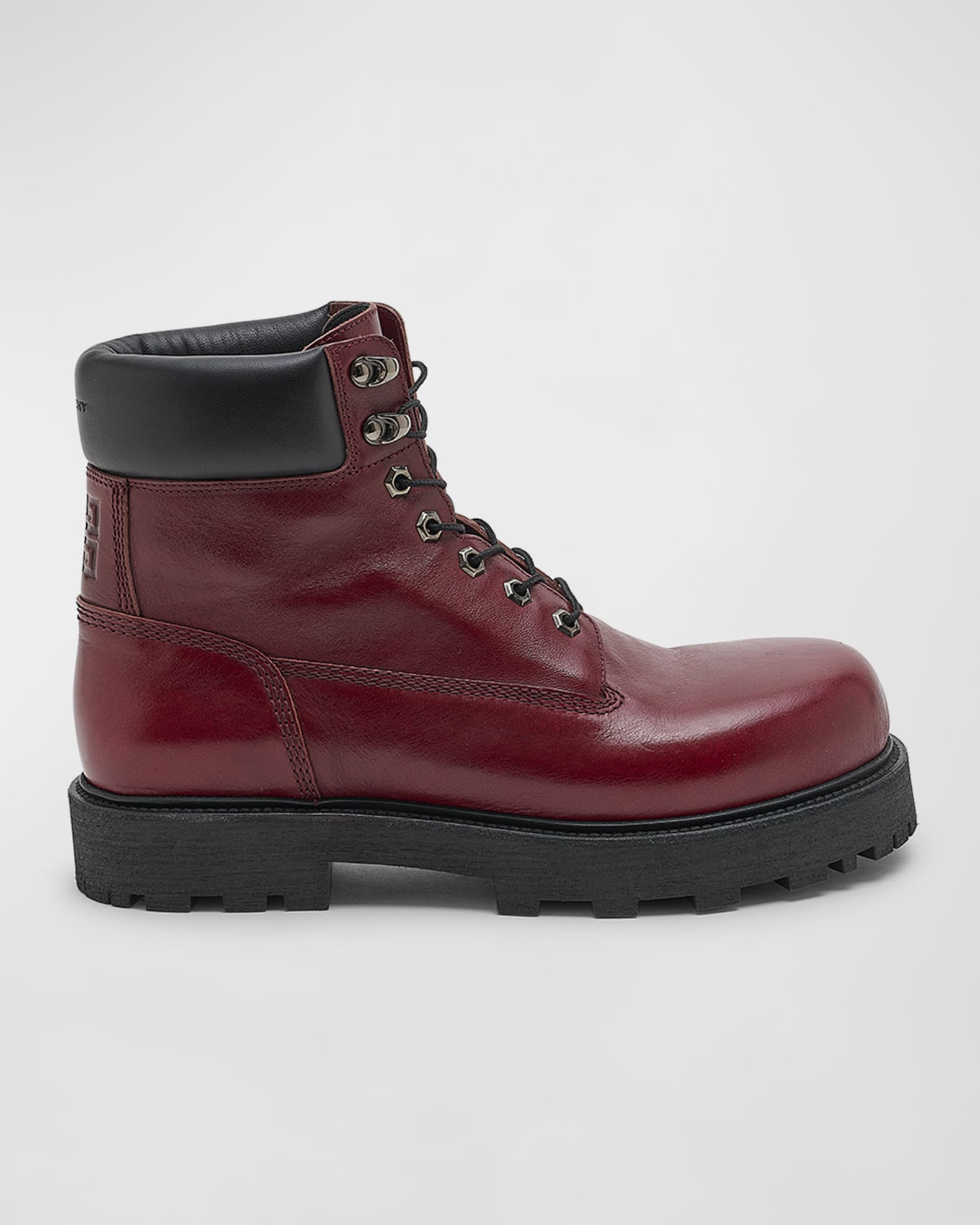 Givenchy Men's Show Leather Lace-Up Boots | Neiman Marcus