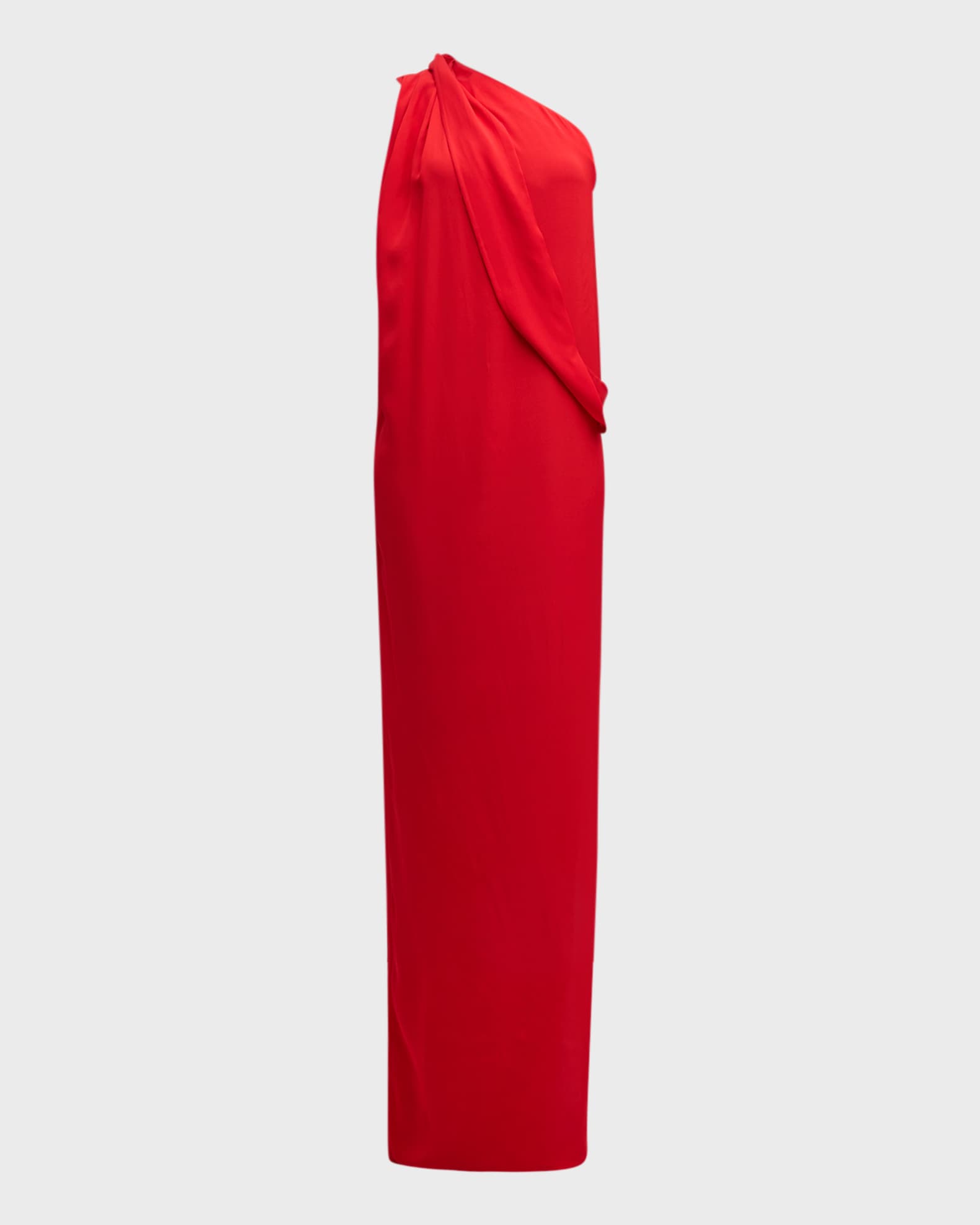 Stella McCartney One-Shoulder Draped Column Gown | Neiman Marcus