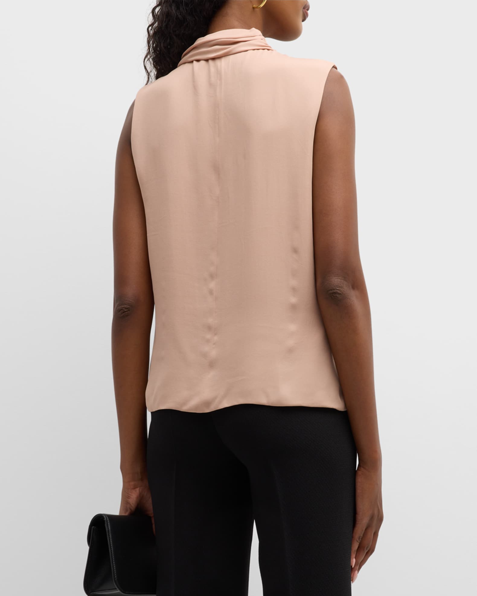 Giorgio Armani Silk Cross-Front Blouse | Neiman Marcus