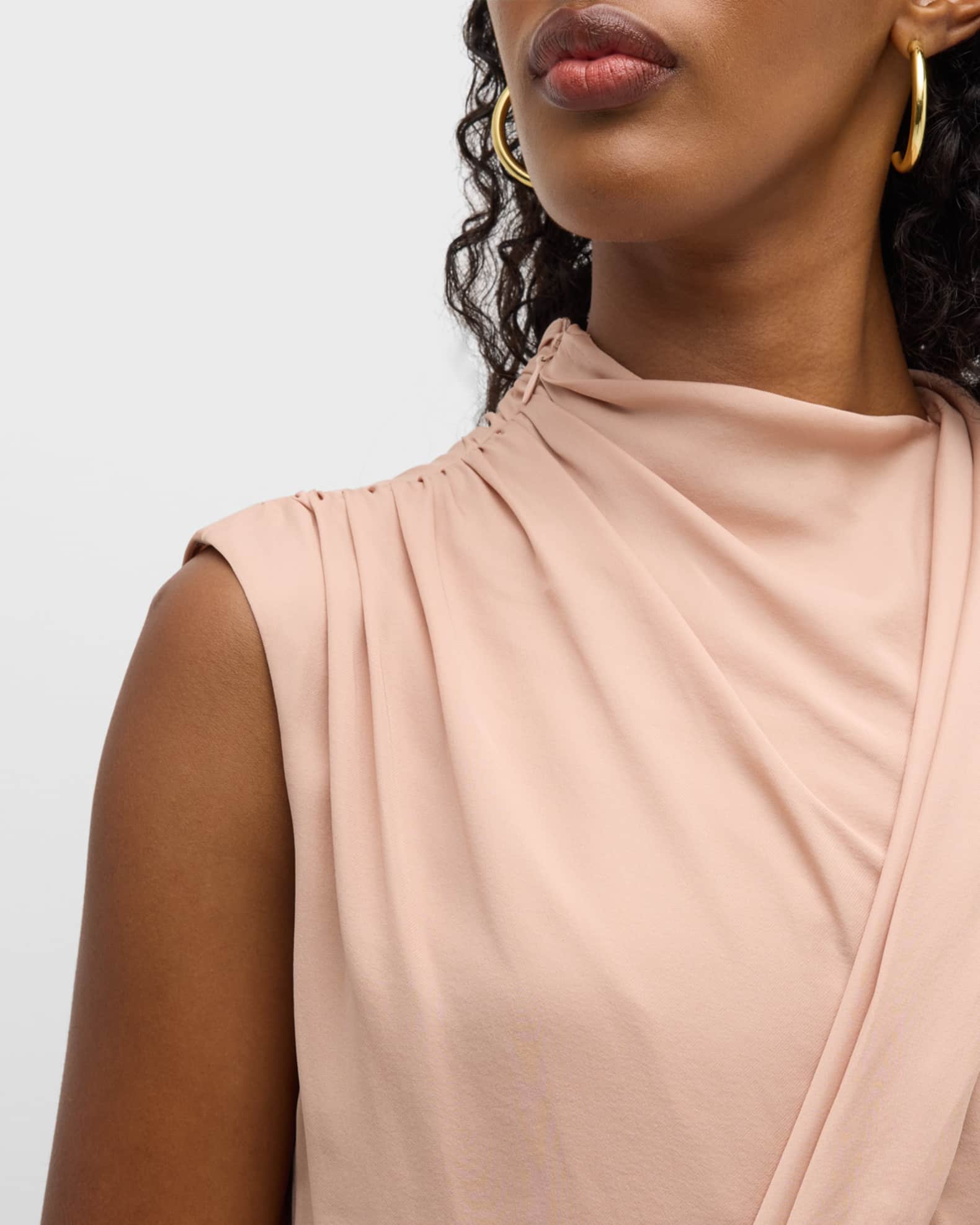 Giorgio Armani Silk Cross-Front Blouse | Neiman Marcus