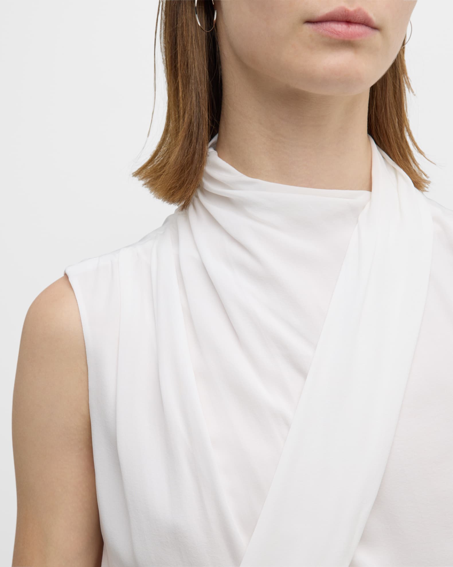 Giorgio Armani Silk Cross-Front Blouse | Neiman Marcus