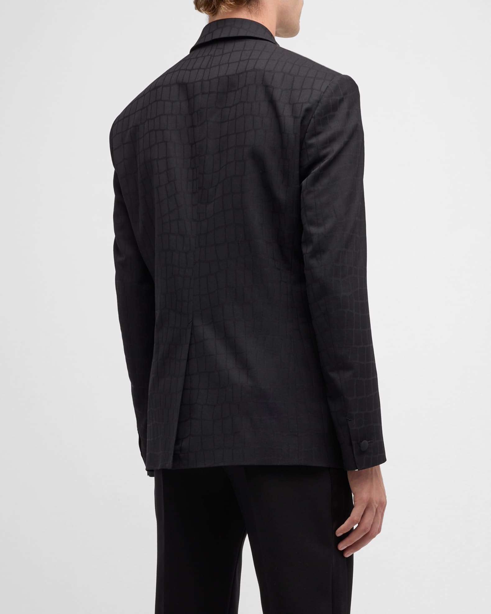 Versace Men's Crocodile Jacquard Tuxedo Jacket | Neiman Marcus