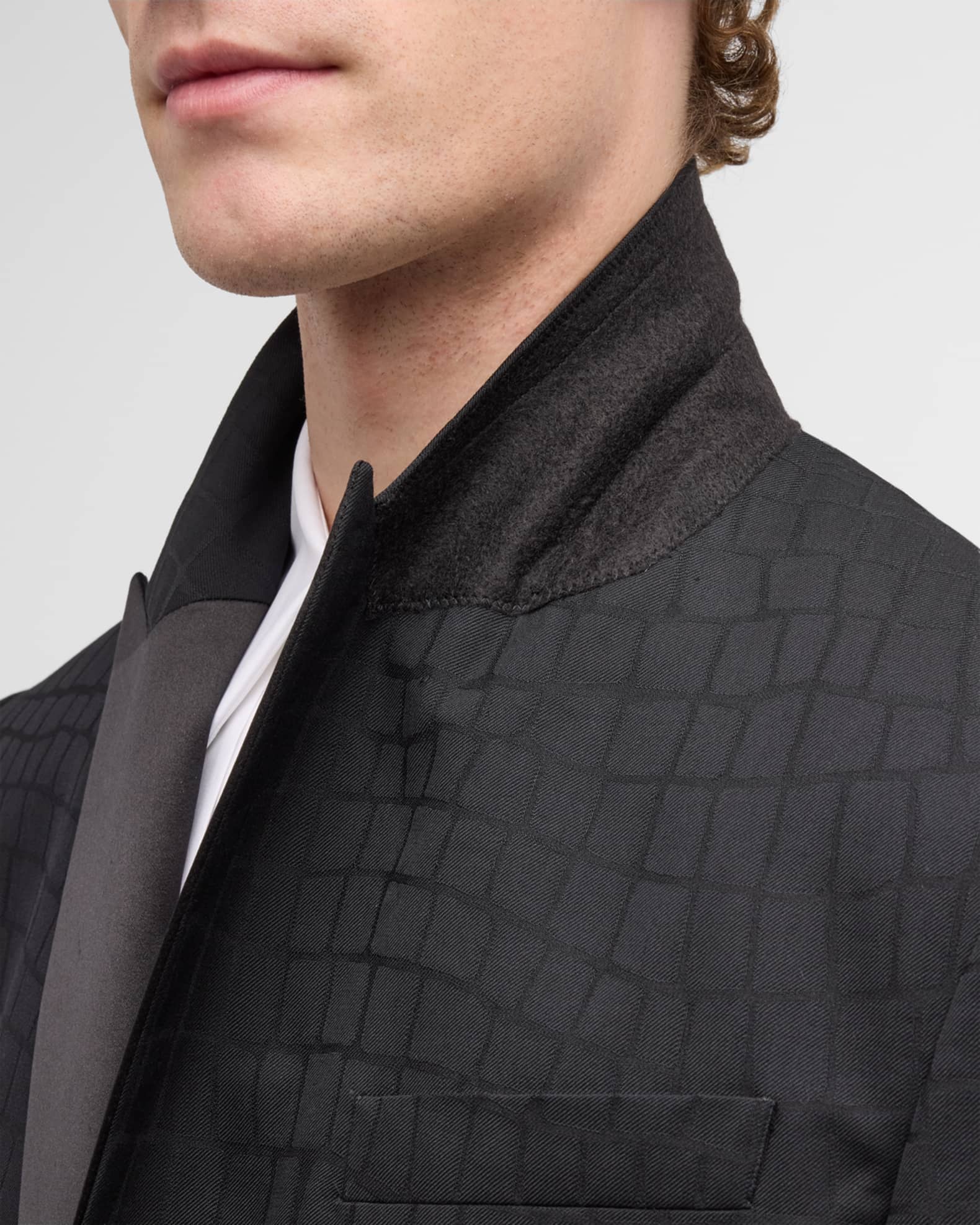 Versace Men's Crocodile Jacquard Tuxedo Jacket | Neiman Marcus