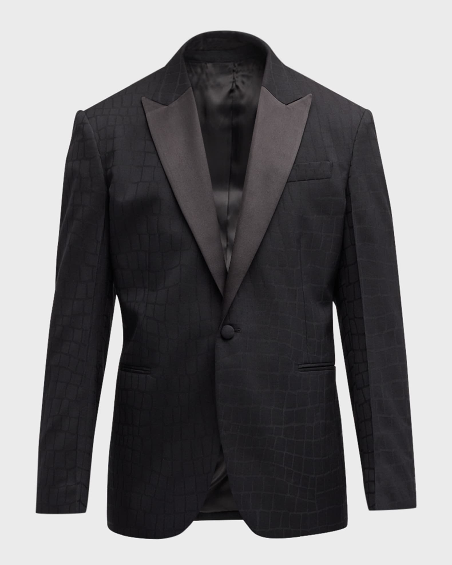 Versace Men's Crocodile Jacquard Tuxedo Jacket | Neiman Marcus