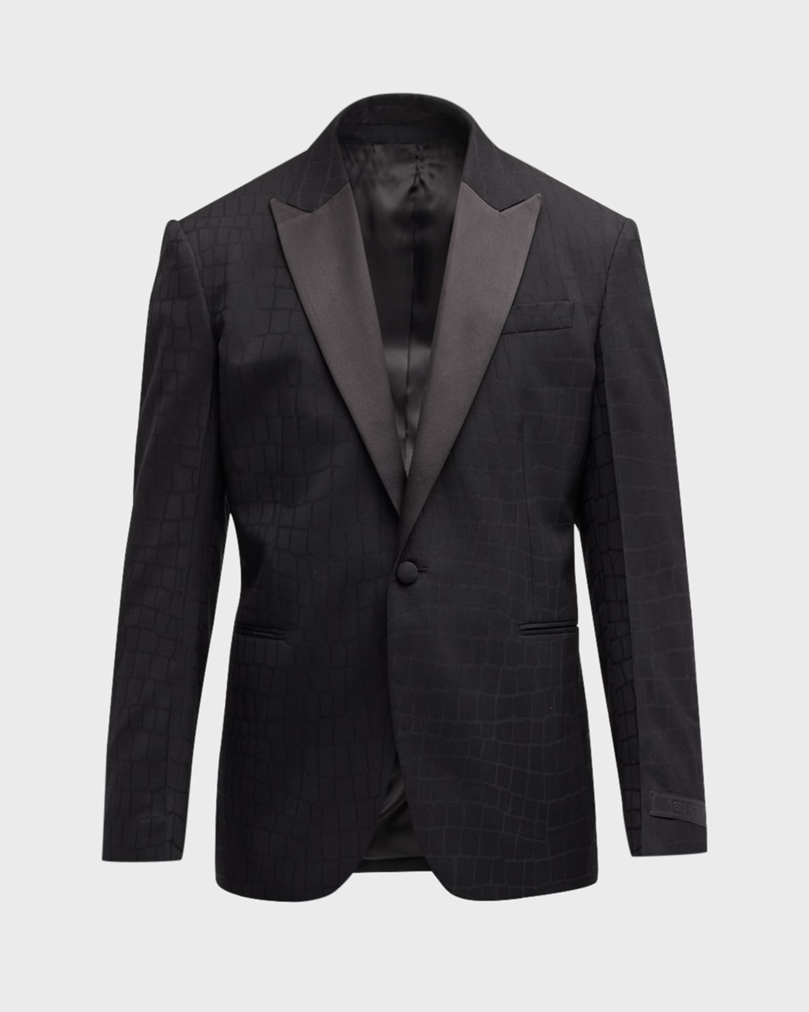 Versace Men's Crocodile Jacquard Tuxedo Jacket | Neiman Marcus