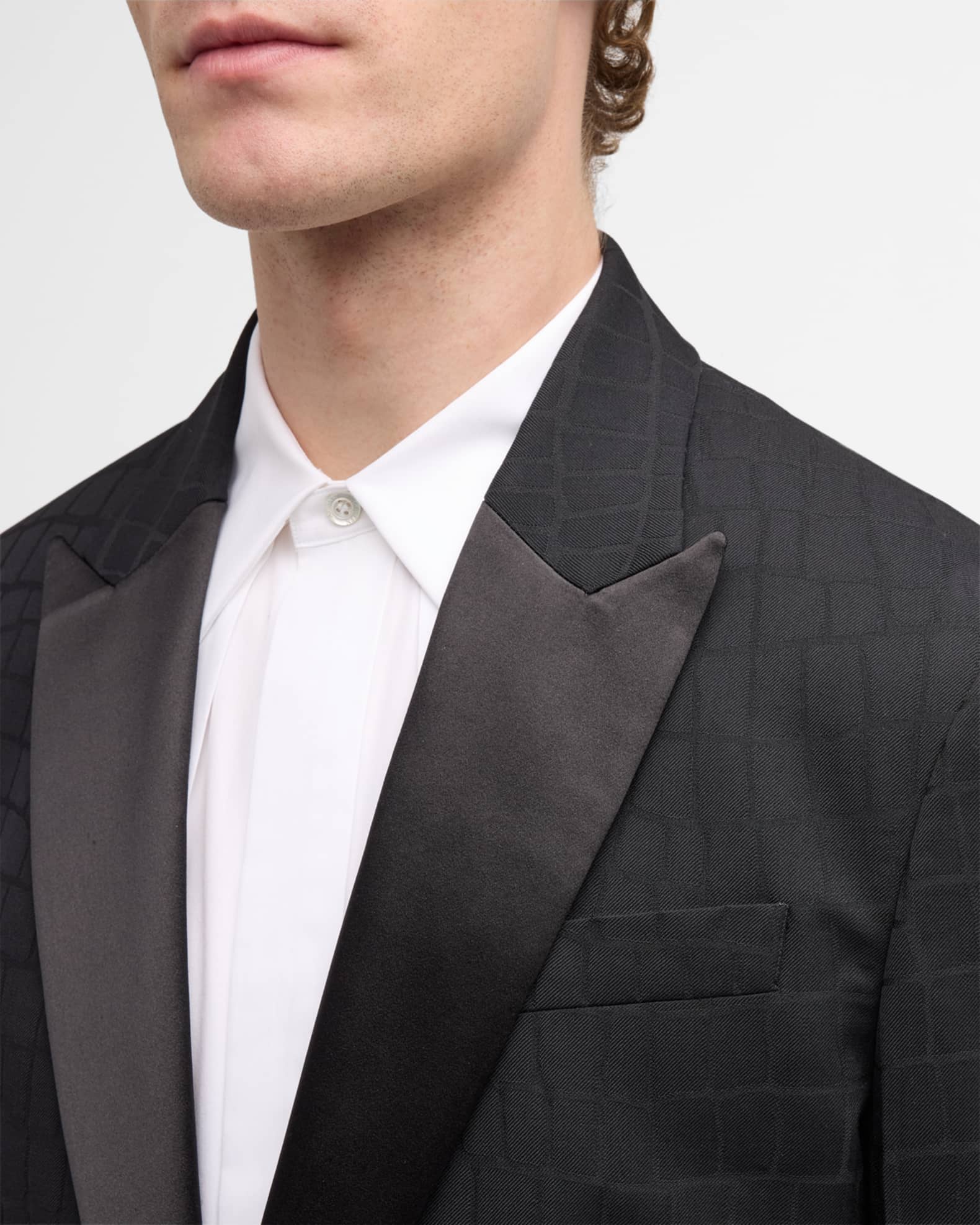 Versace Men's Crocodile Jacquard Tuxedo Jacket | Neiman Marcus