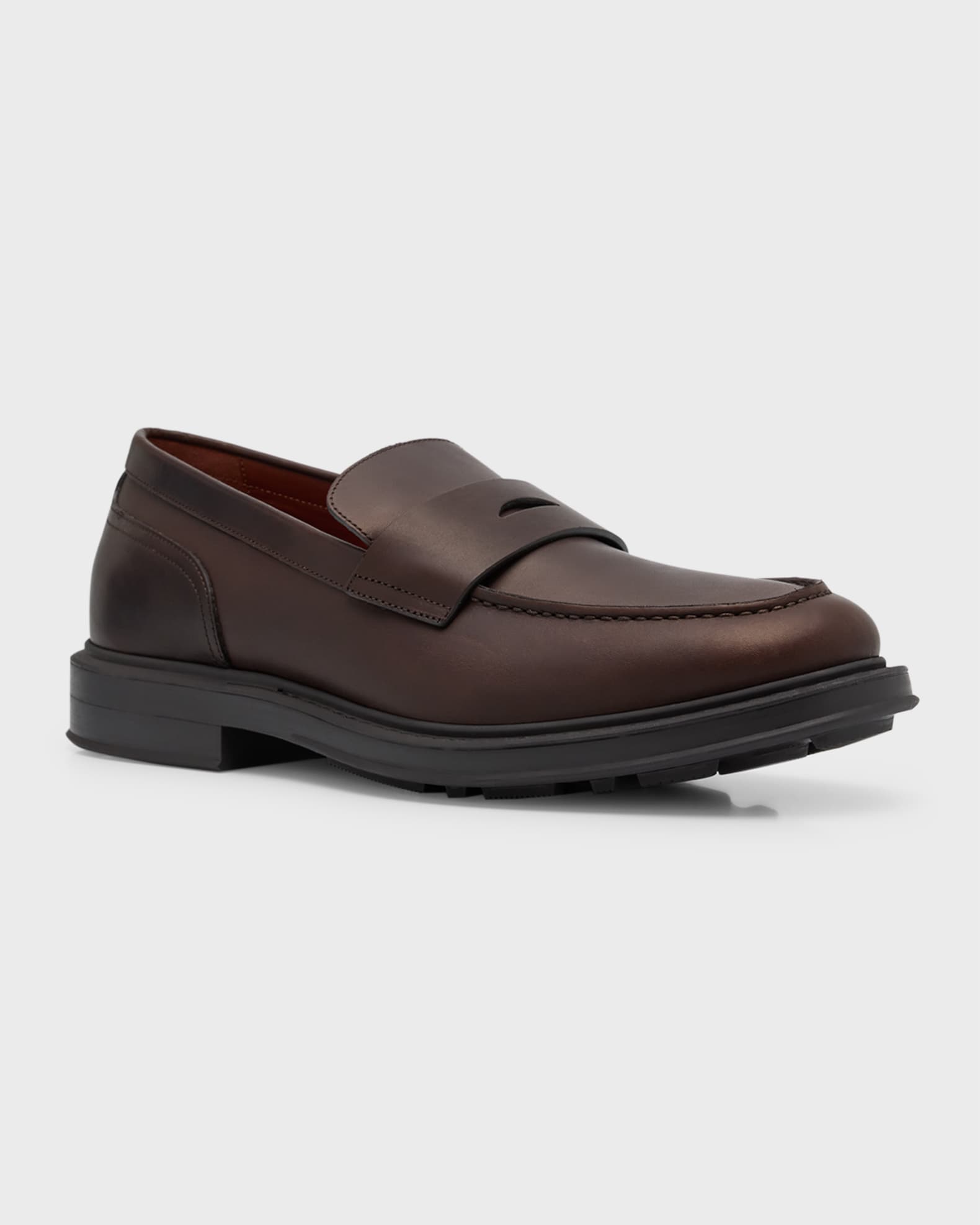 Loro Piana Men's Travis Leather Penny Loafers | Neiman Marcus