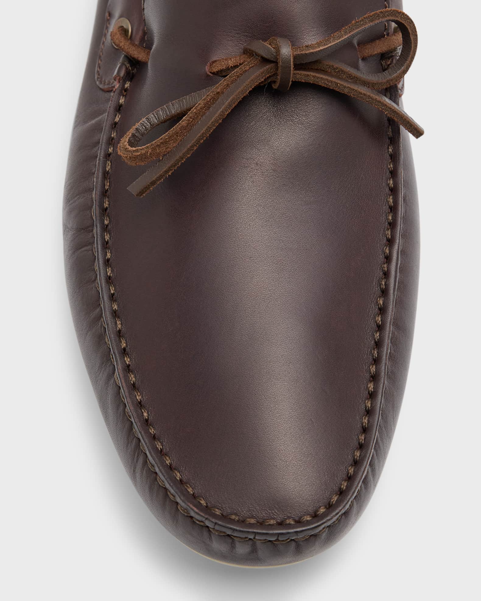 Loro Piana Men's Dot Sole Roadster Leather Drivers | Neiman Marcus