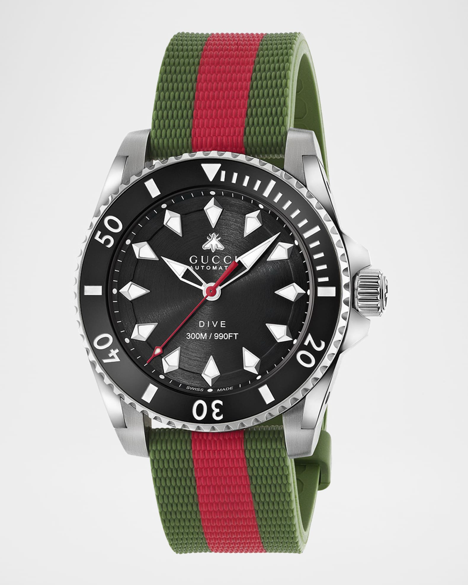 Gucci Men's Gucci Dive Rubber Web Strap Watch, 40mm | Neiman Marcus