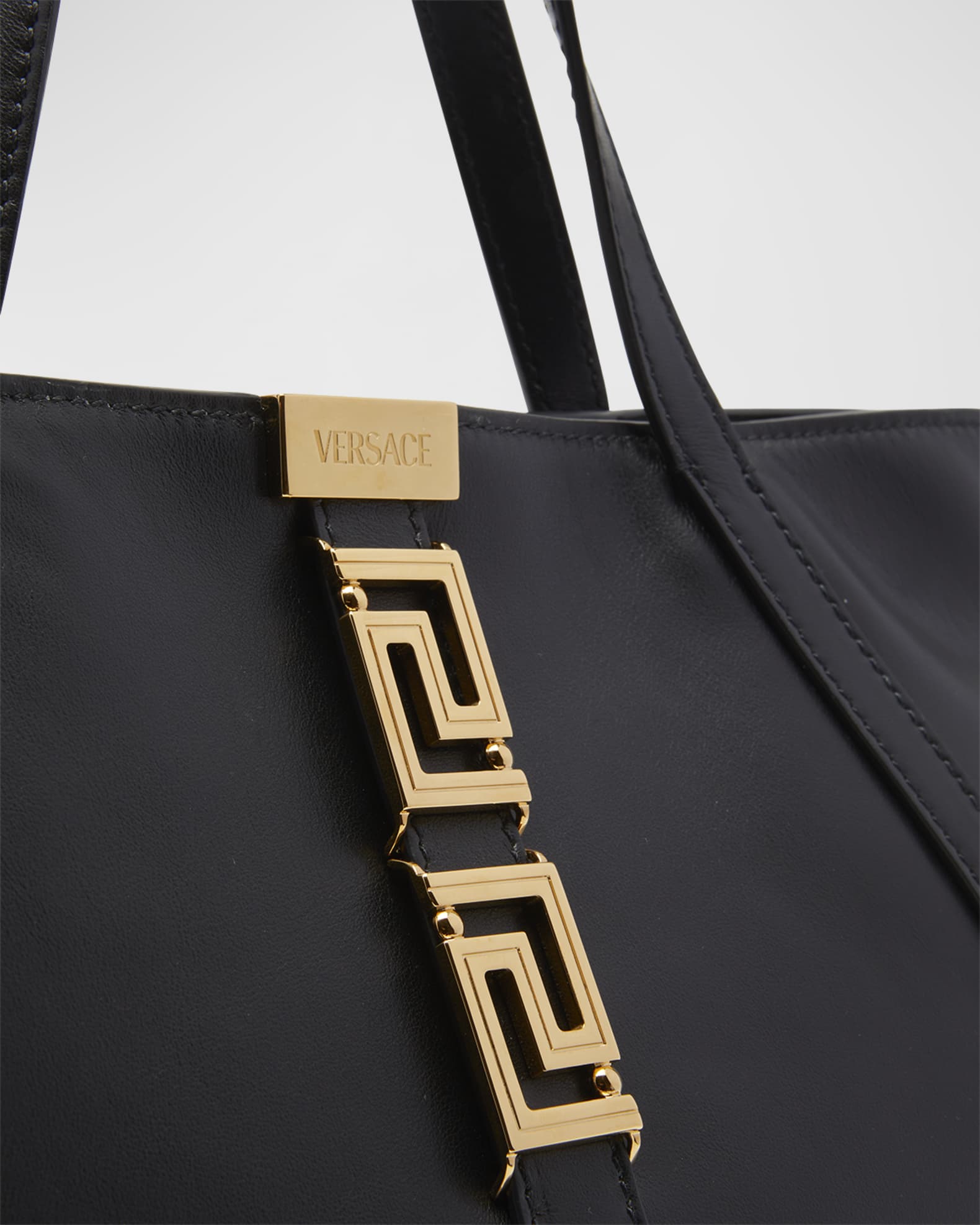 Versace Greca Goddess Small Leather Tote Bag | Neiman Marcus
