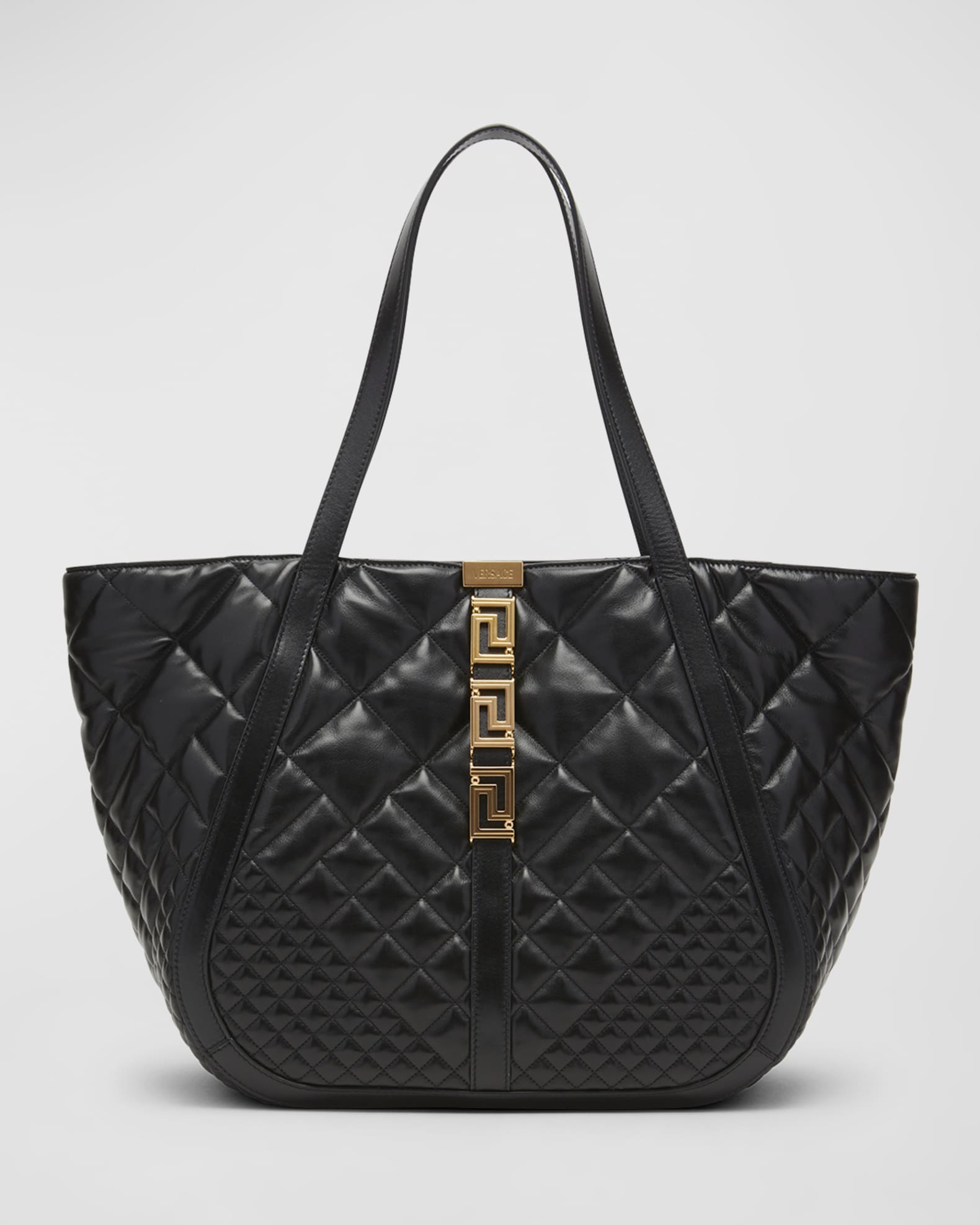 Versace Greca Goddess Large Quilted Tote Bag | Neiman Marcus