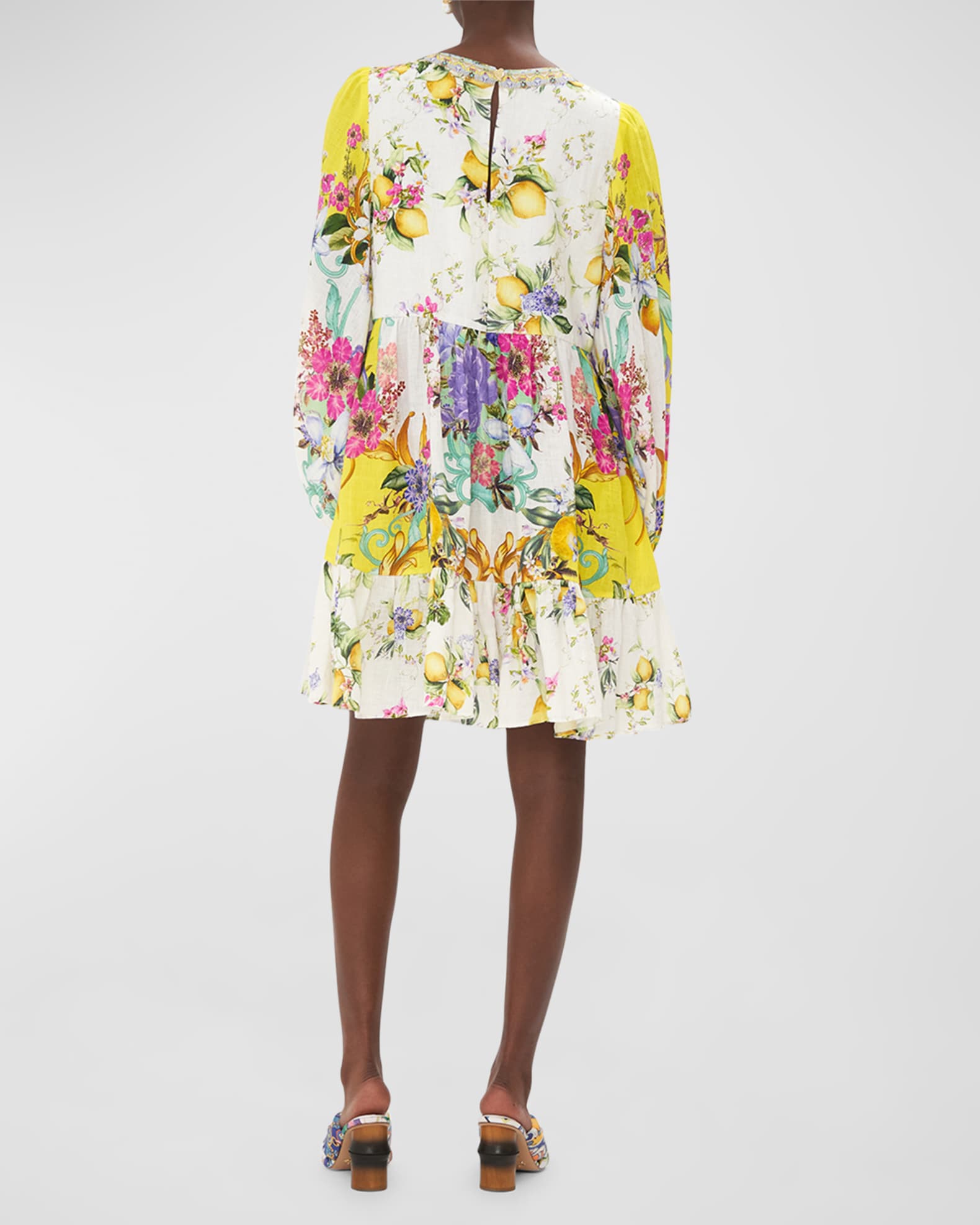 Camilla Caterina Spritz Tie-Front Mini Dress | Neiman Marcus