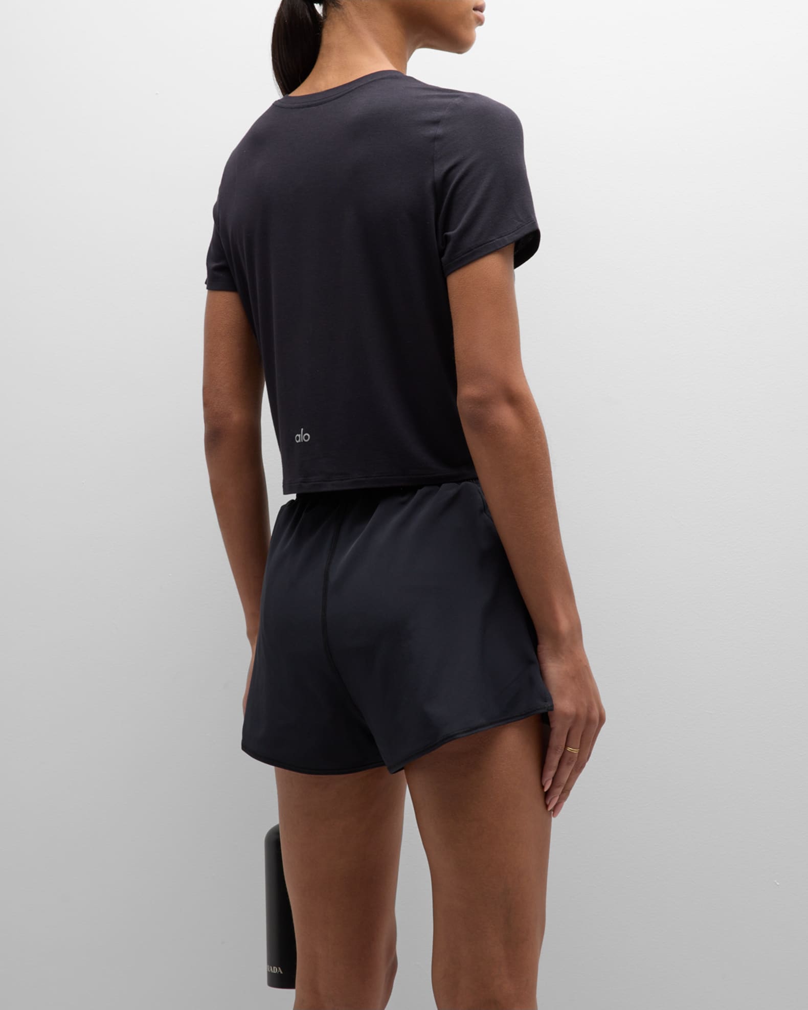 Alo Yoga All Day Cropped Short-Sleeve T-Shirt | Neiman Marcus
